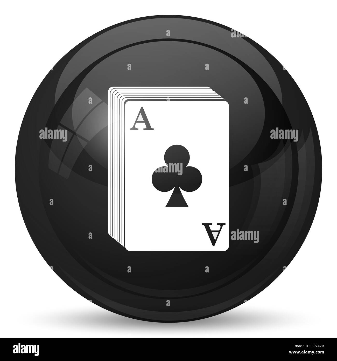 Deck of cards icon. Internet button on white background Stock Photo - Alamy