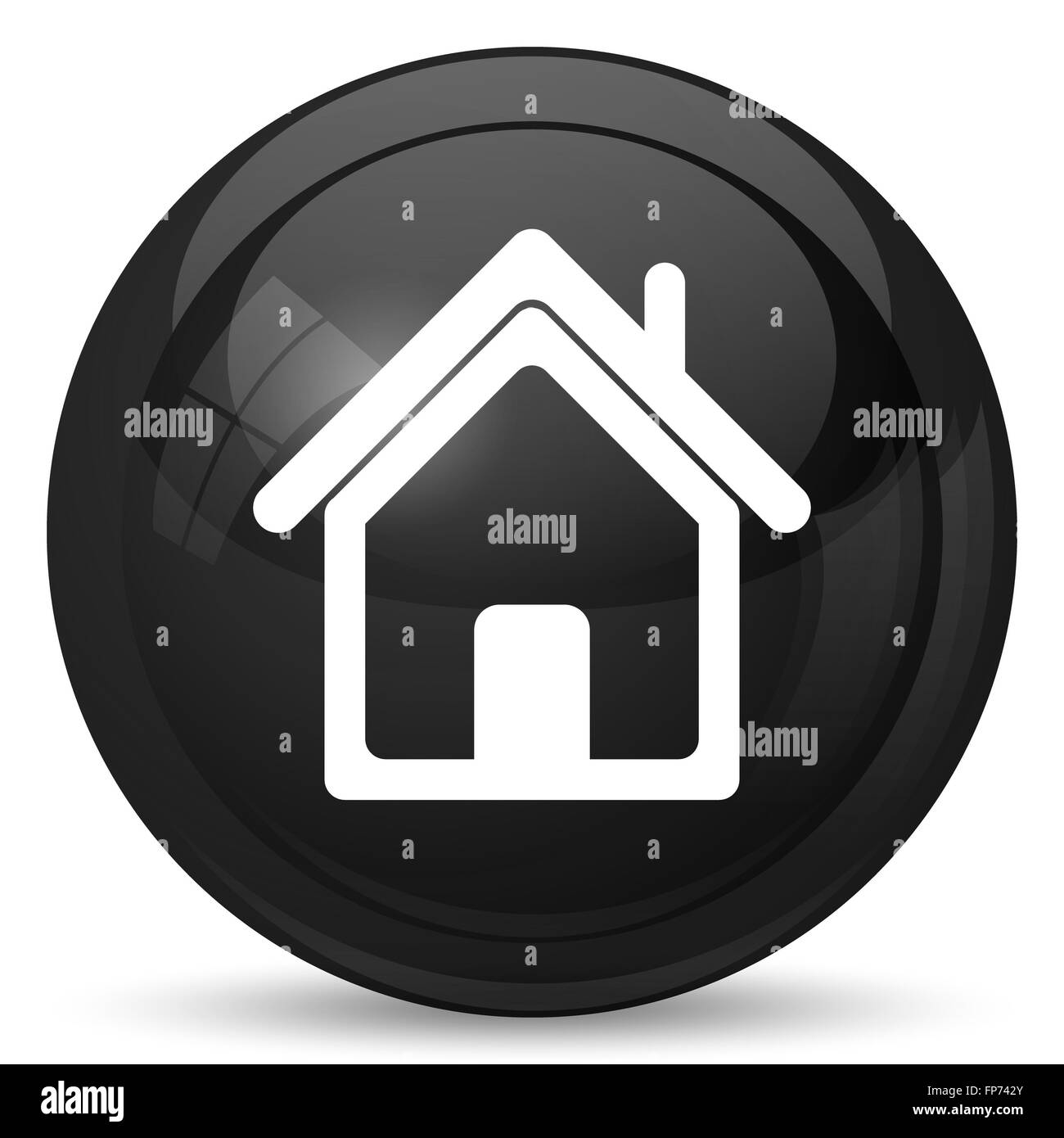 Home icon. Internet button on white background Stock Photo - Alamy