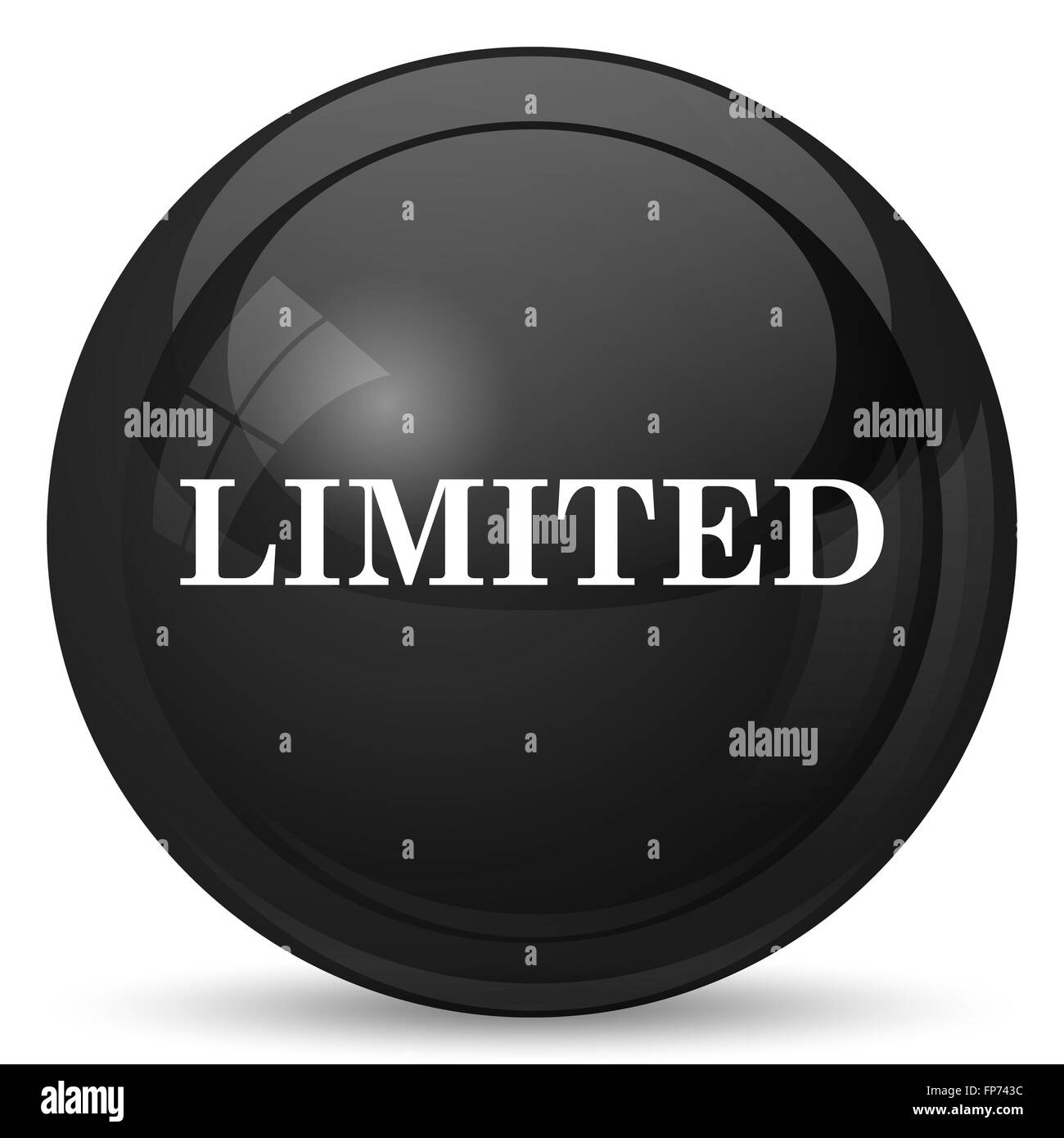 Limited icon. Internet button on white background Stock Photo - Alamy