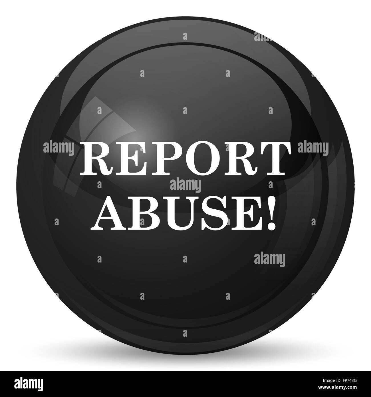Report abuse icon. Internet button on white background Stock Photo - Alamy