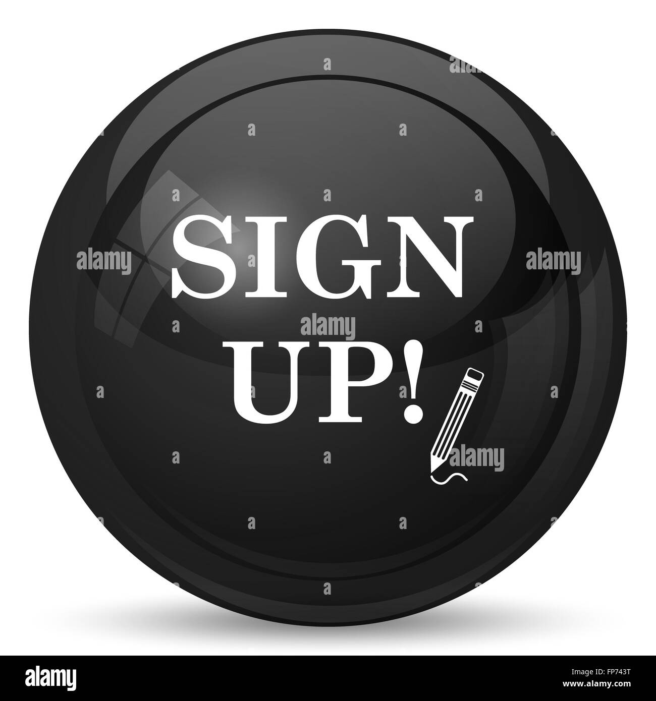 Sign up icon. Internet button on white background Stock Photo - Alamy