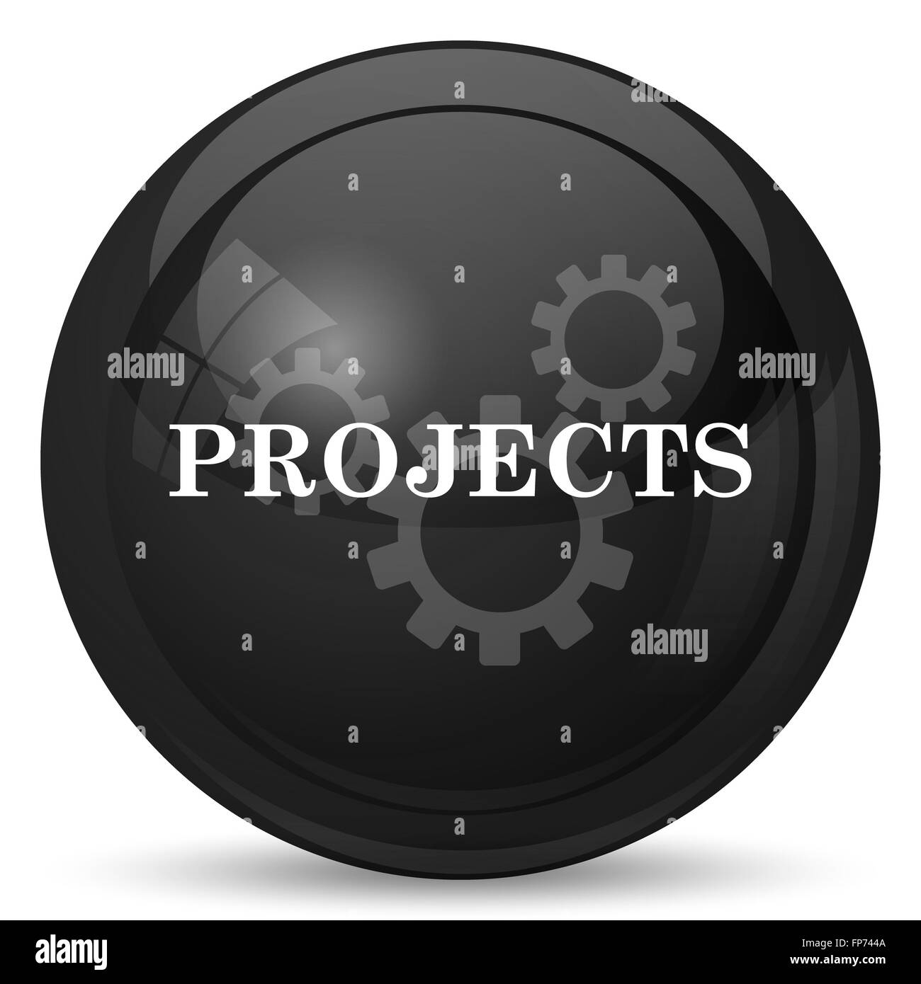 Projects icon. Internet button on white background Stock Photo - Alamy