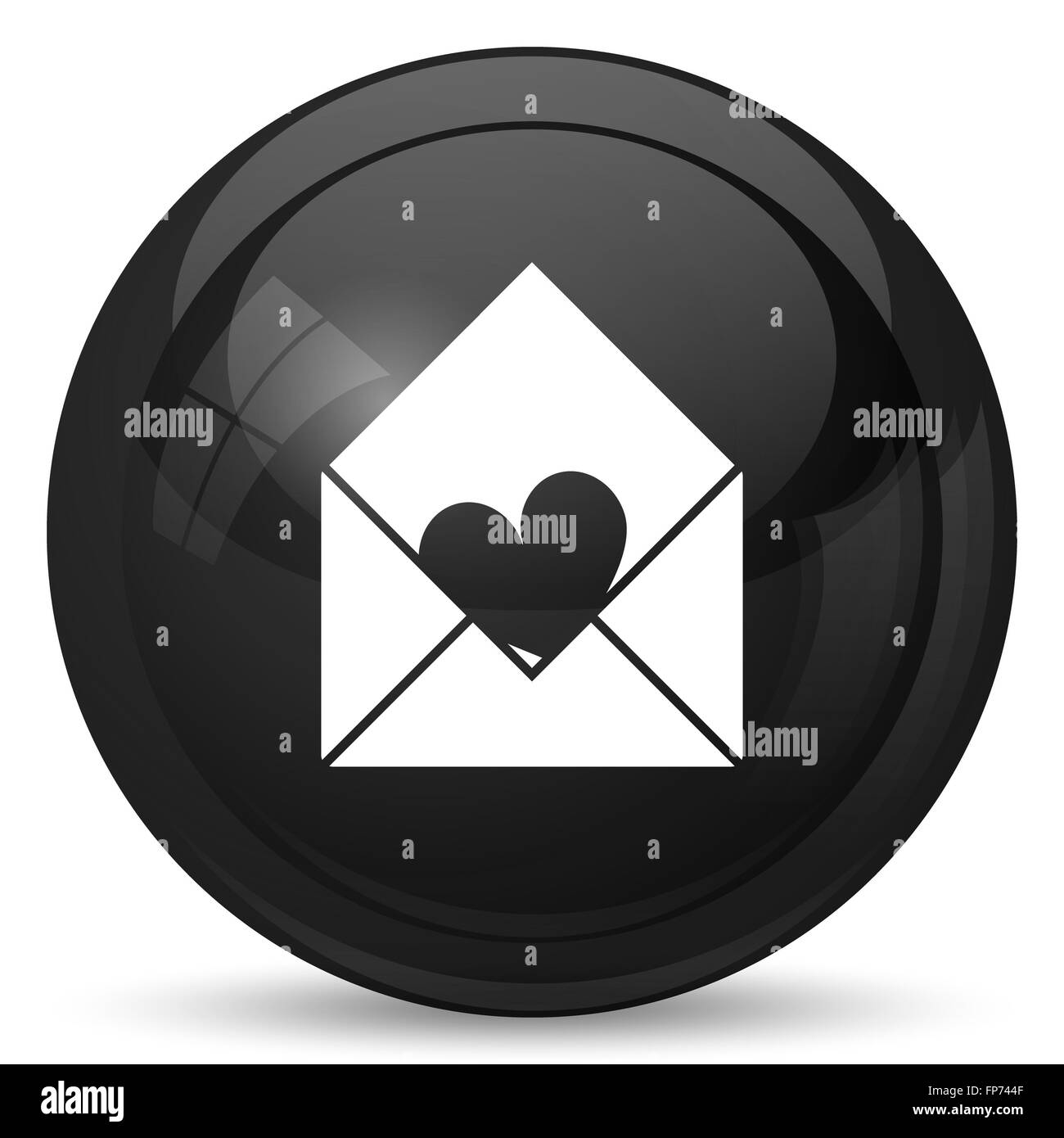 Send love icon. Internet button on white background Stock Photo - Alamy