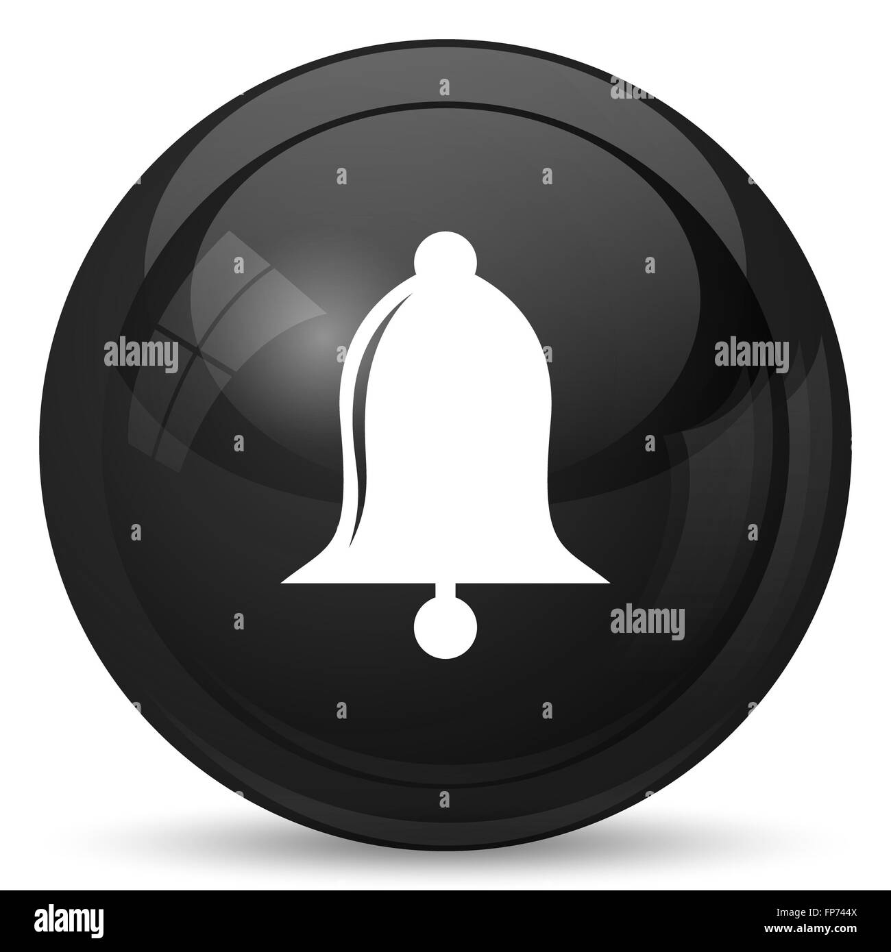 Bell icon. Internet button on white background Stock Photo - Alamy