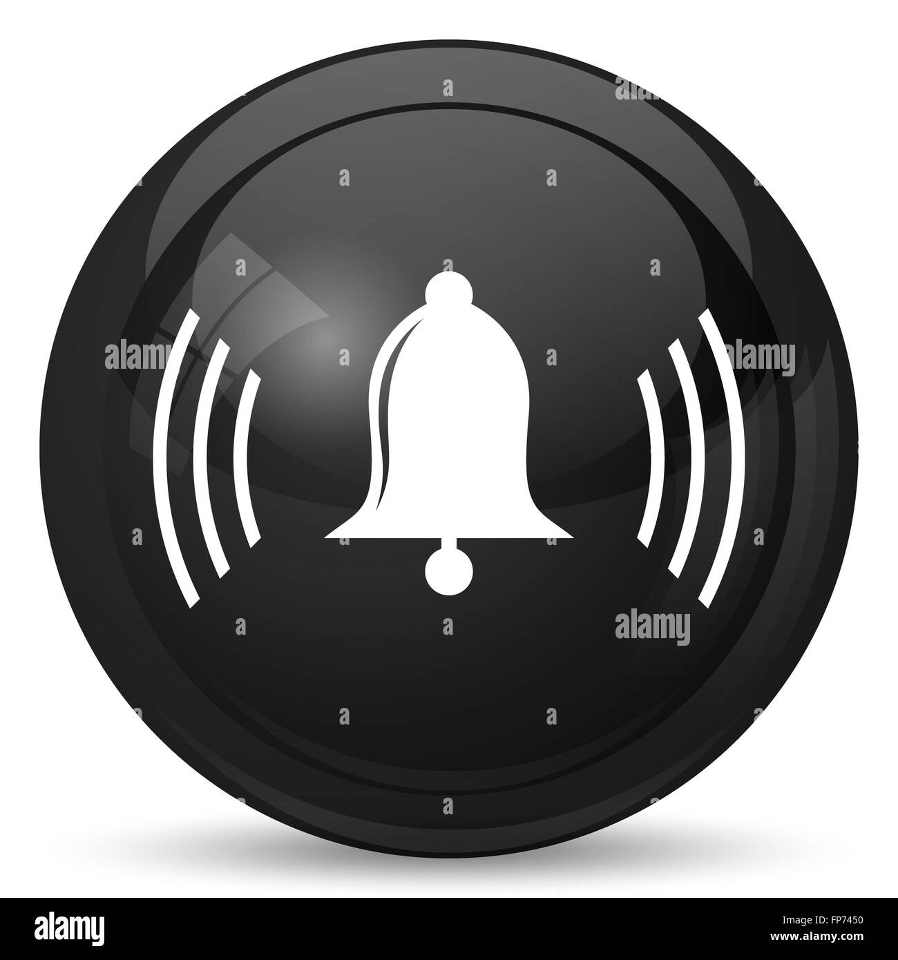 Bell icon. Internet button on white background Stock Photo - Alamy