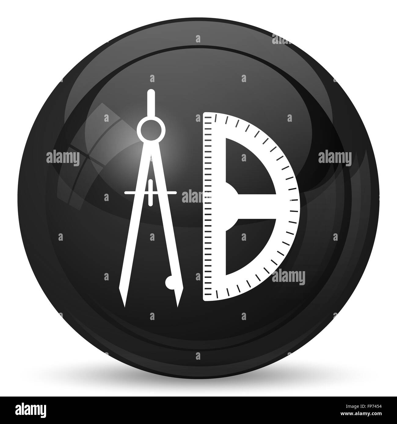 E-learning icon. Internet button on white background Stock Photo - Alamy