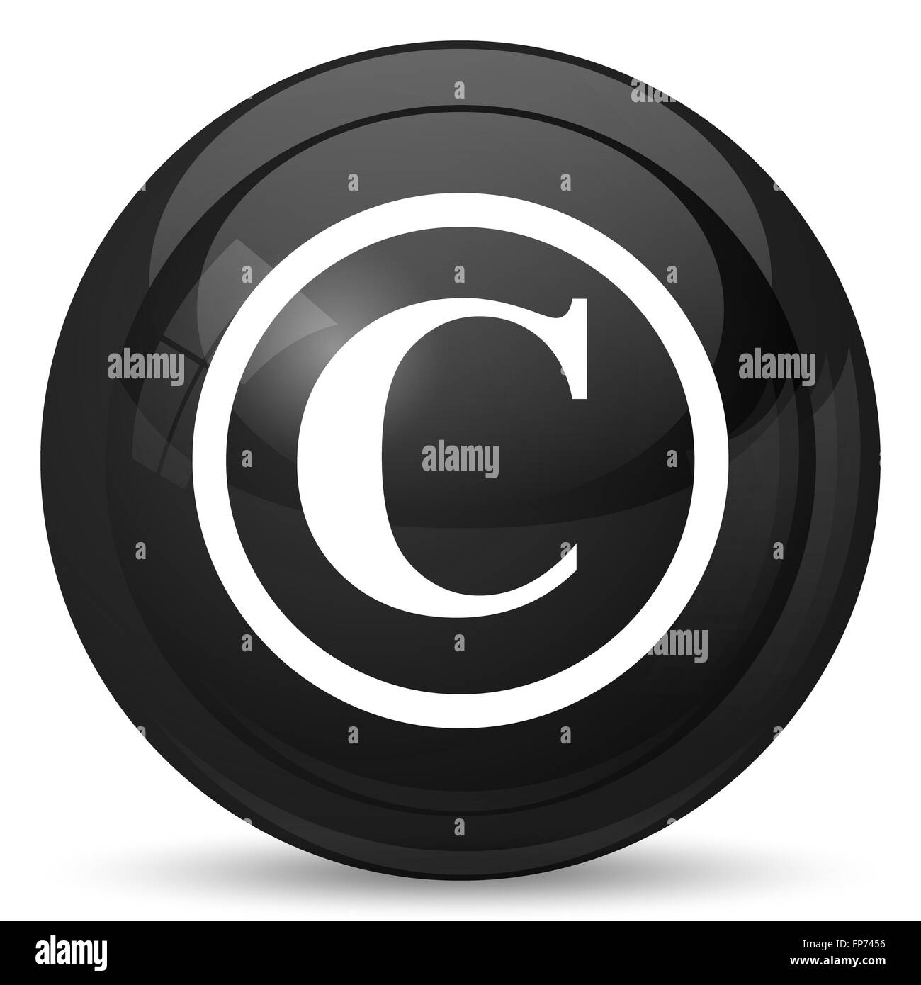 Copyright icon. Internet button on white background Stock Photo - Alamy