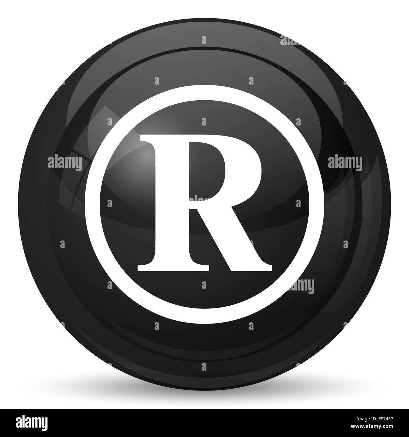 Registered mark icon. Internet button on white background Stock Photo ...