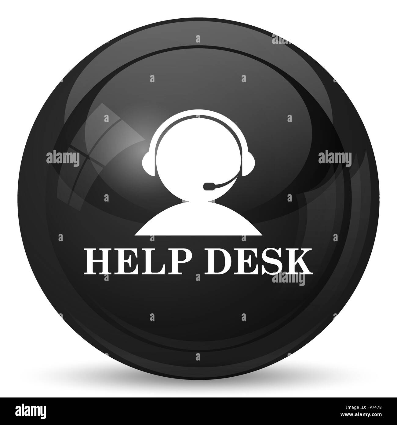 Helpdesk icon. Internet button on white background Stock Photo - Alamy