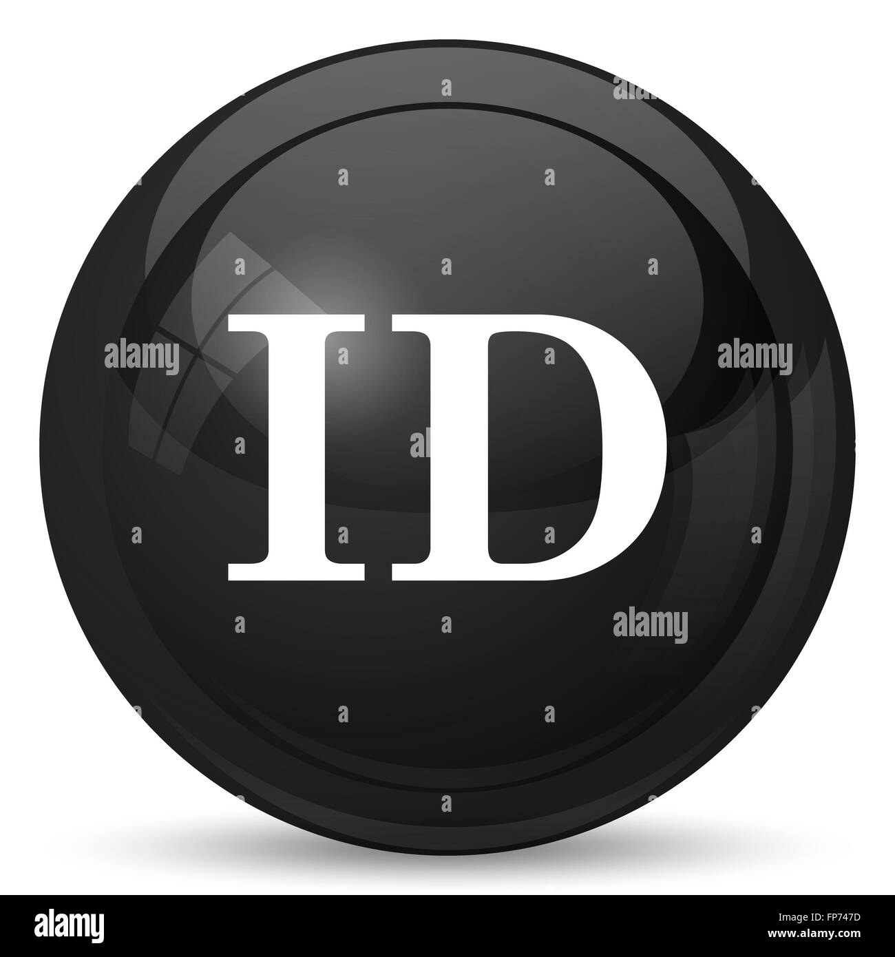 ID icon. Internet button on white background Stock Photo - Alamy