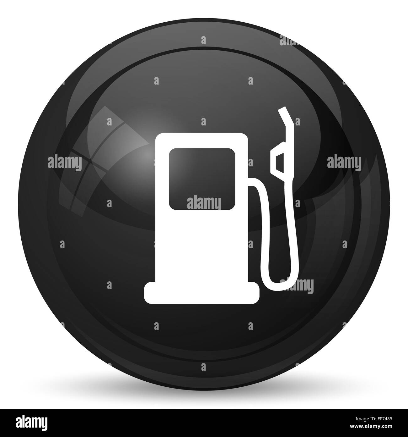 Gas pump icon. Internet button on white background Stock Photo - Alamy