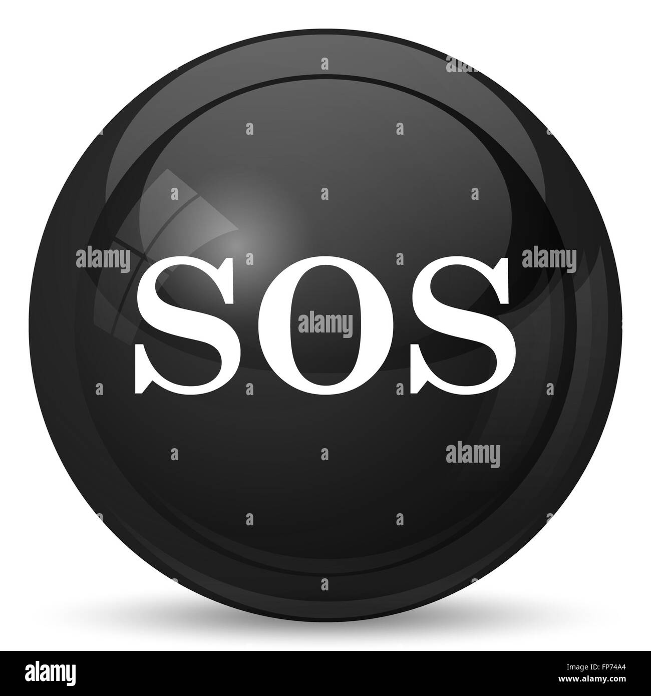 SOS icon. Internet button on white background Stock Photo - Alamy