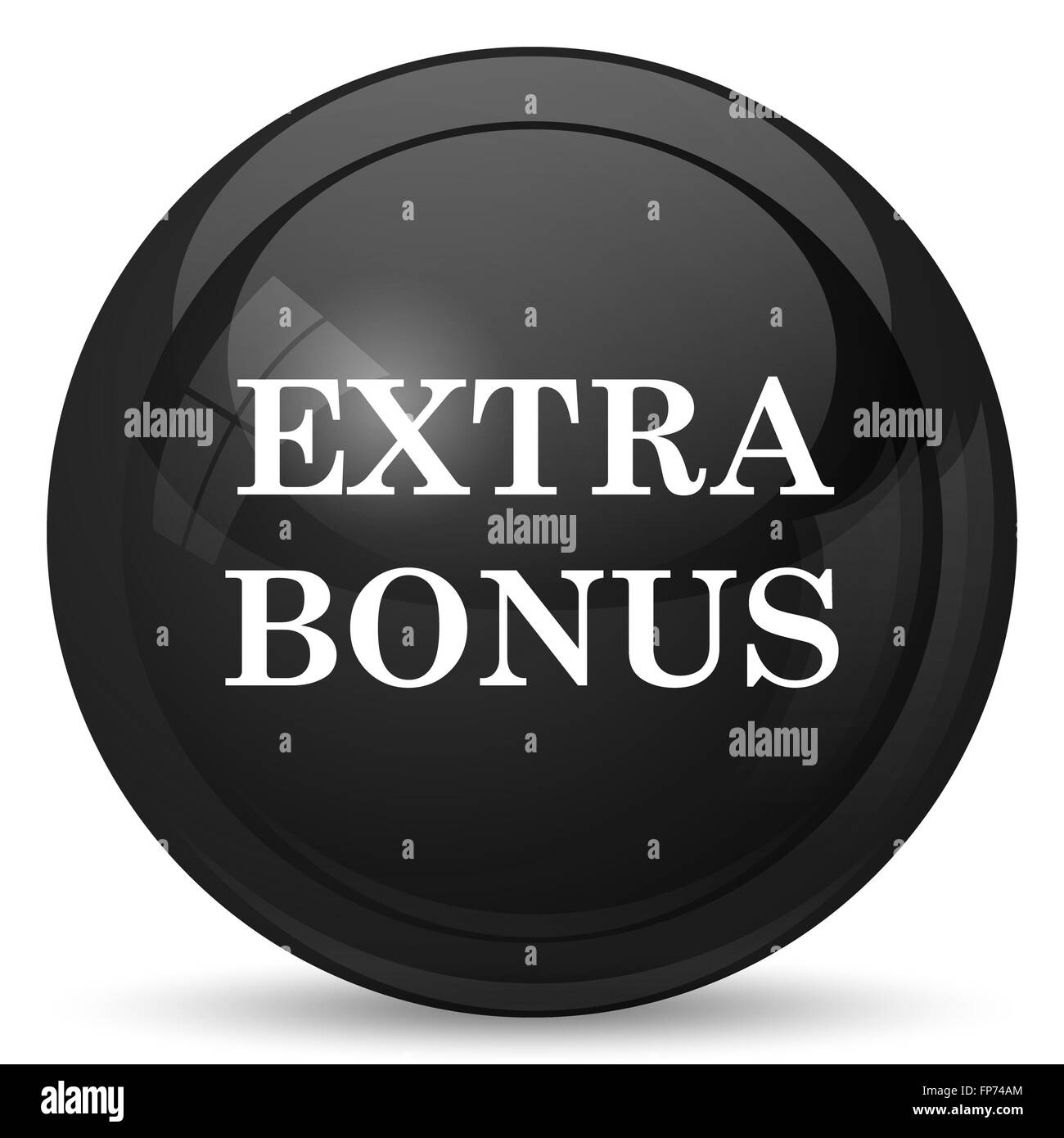 Extra bonus icon. Internet button on white background Stock Photo - Alamy