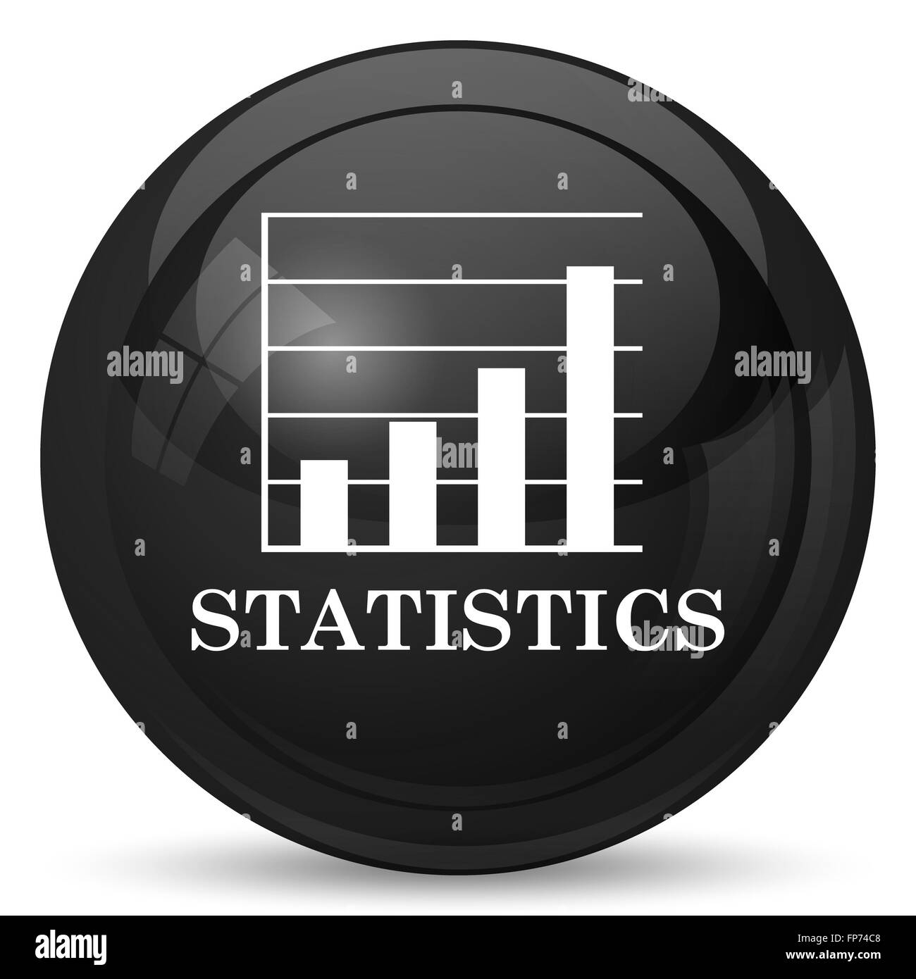 Statistics icon. Internet button on white background Stock Photo - Alamy