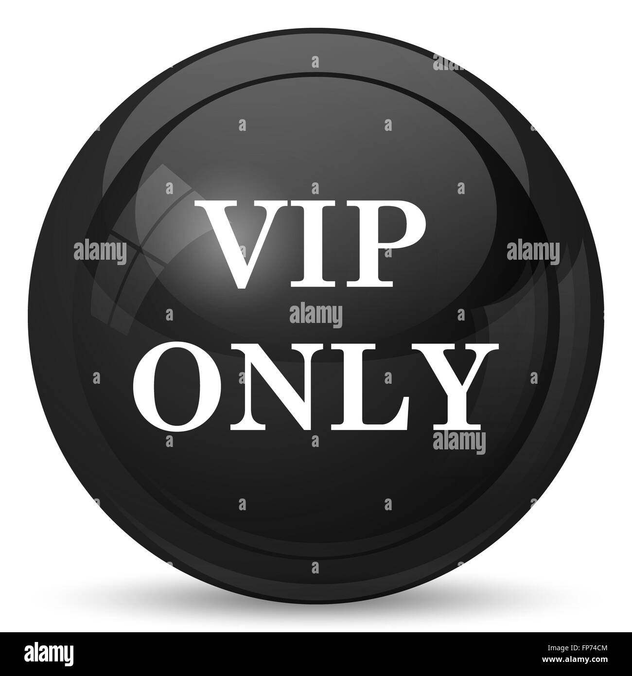 VIP only icon. Internet button on white background Stock Photo - Alamy
