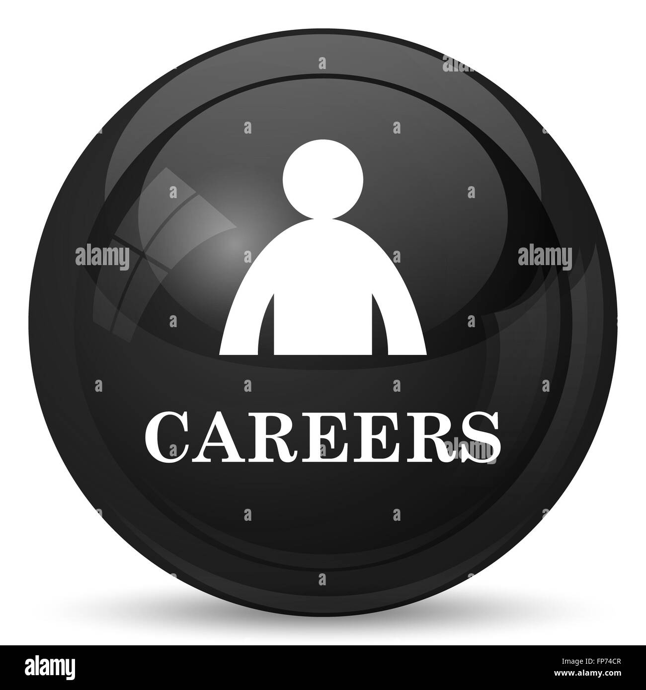 Careers icon. Internet button on white background Stock Photo - Alamy