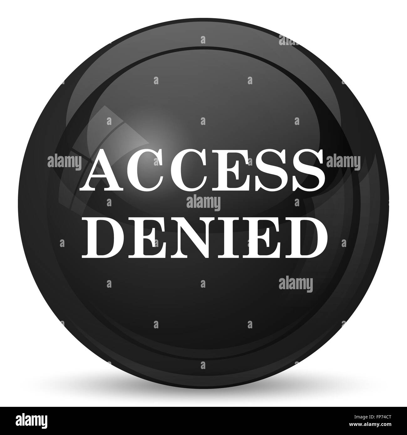 Access denied icon. Internet button on white background Stock Photo - Alamy