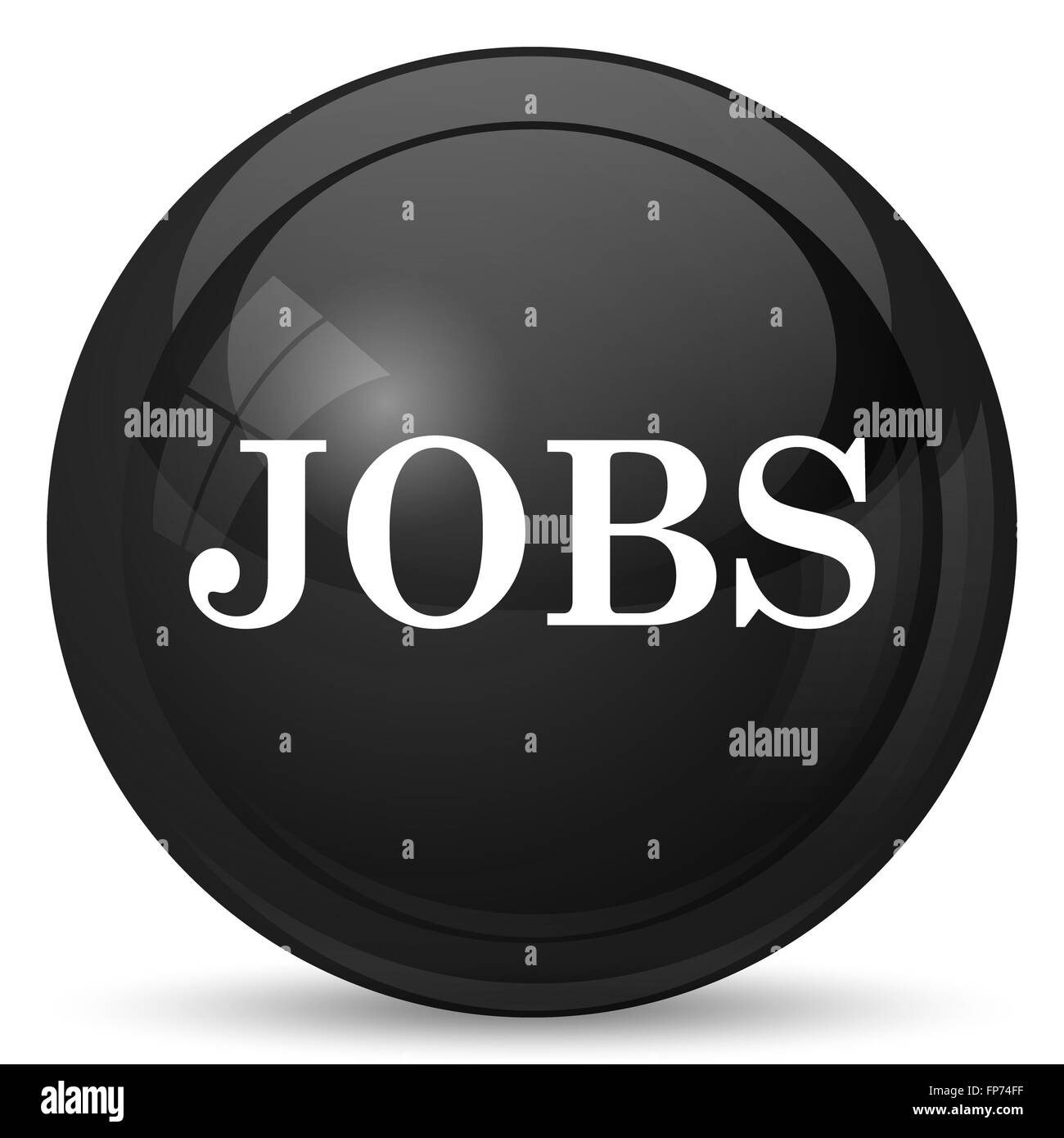 Jobs icon. Internet button on white background Stock Photo - Alamy