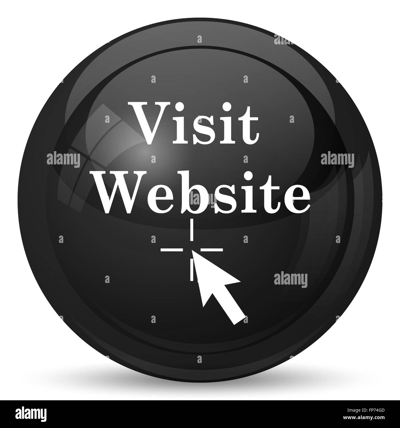 Visit website icon. Internet button on white background Stock Photo - Alamy