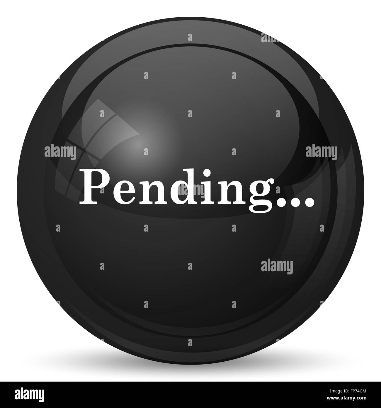 Pending icon. Internet button on white background Stock Photo - Alamy