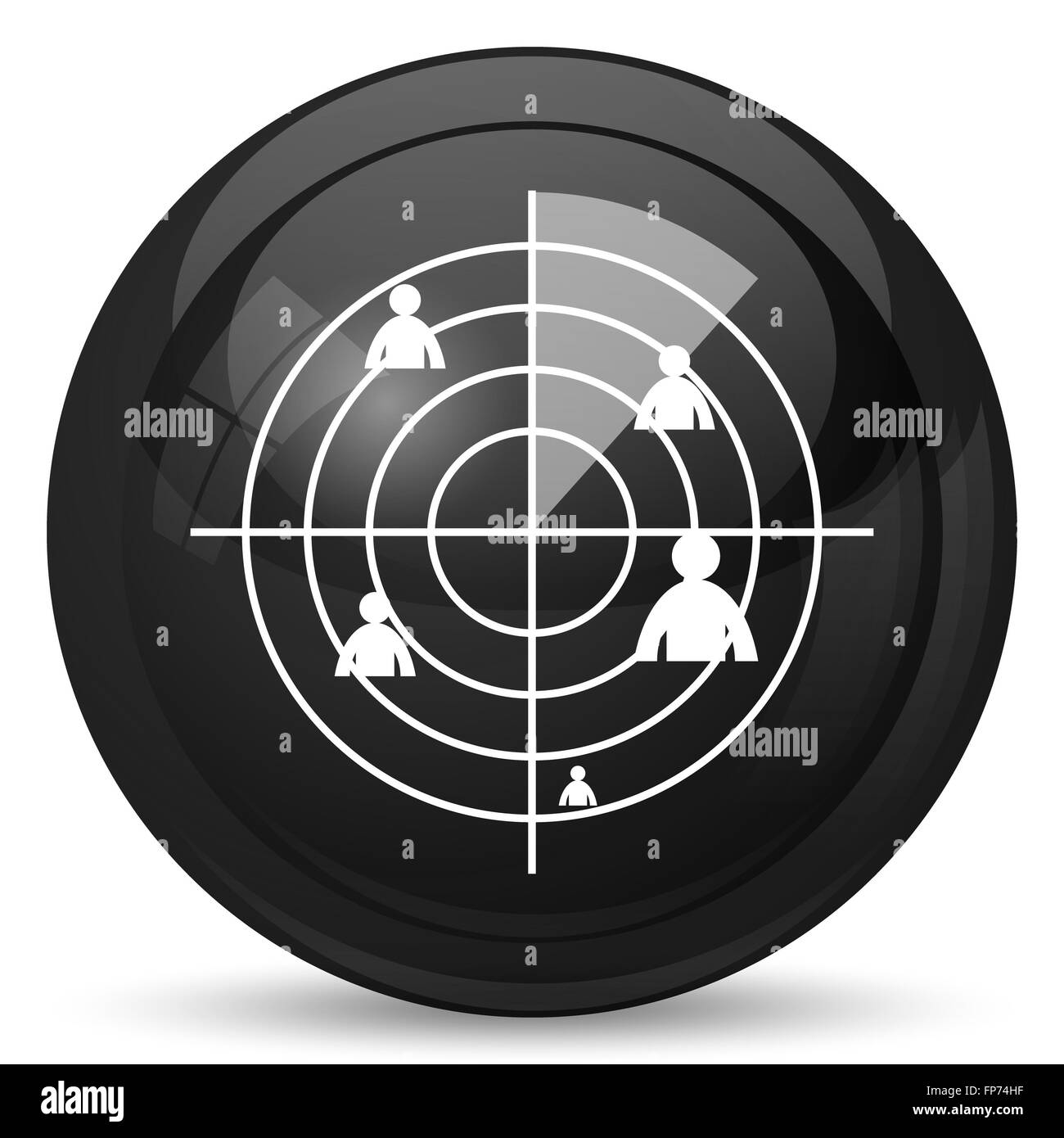 Computer monitor map radar Black and White Stock Photos & Images - Alamy