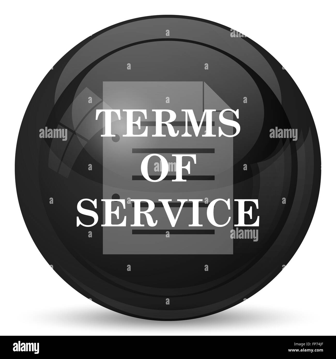 Terms of service icon. Internet button on white background Stock Photo ...