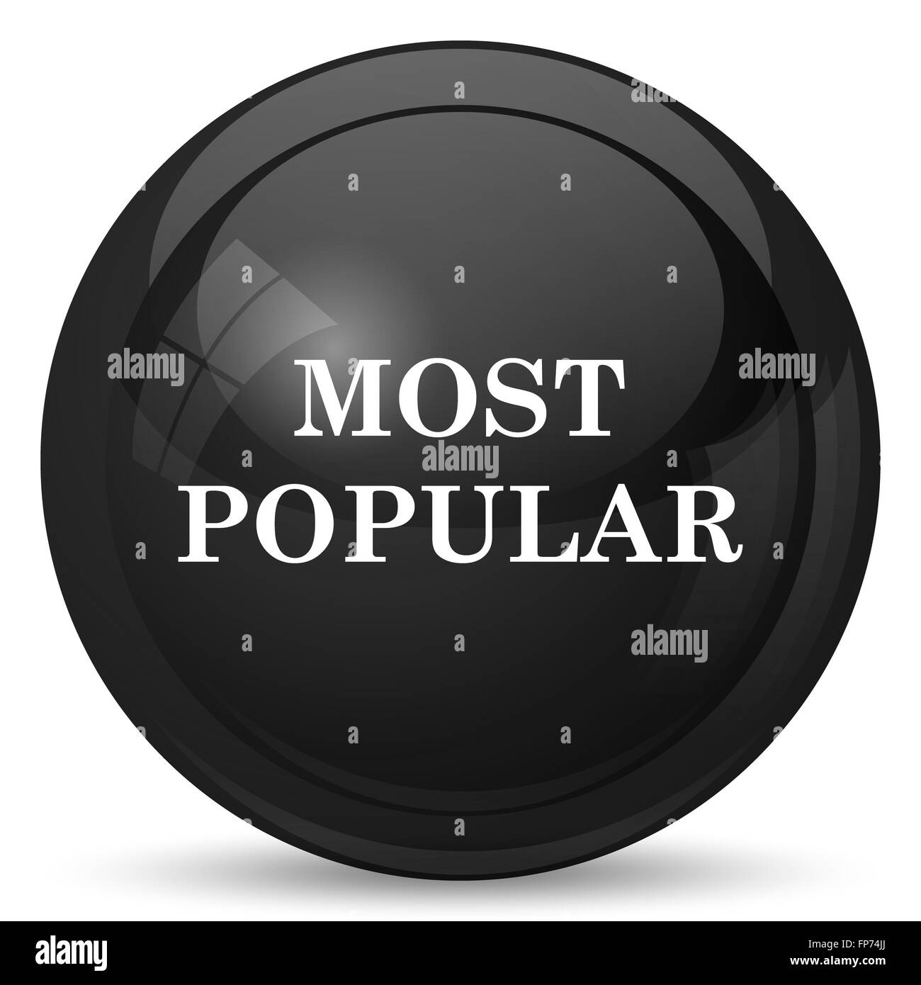 Most popular icon. Internet button on white background Stock Photo - Alamy