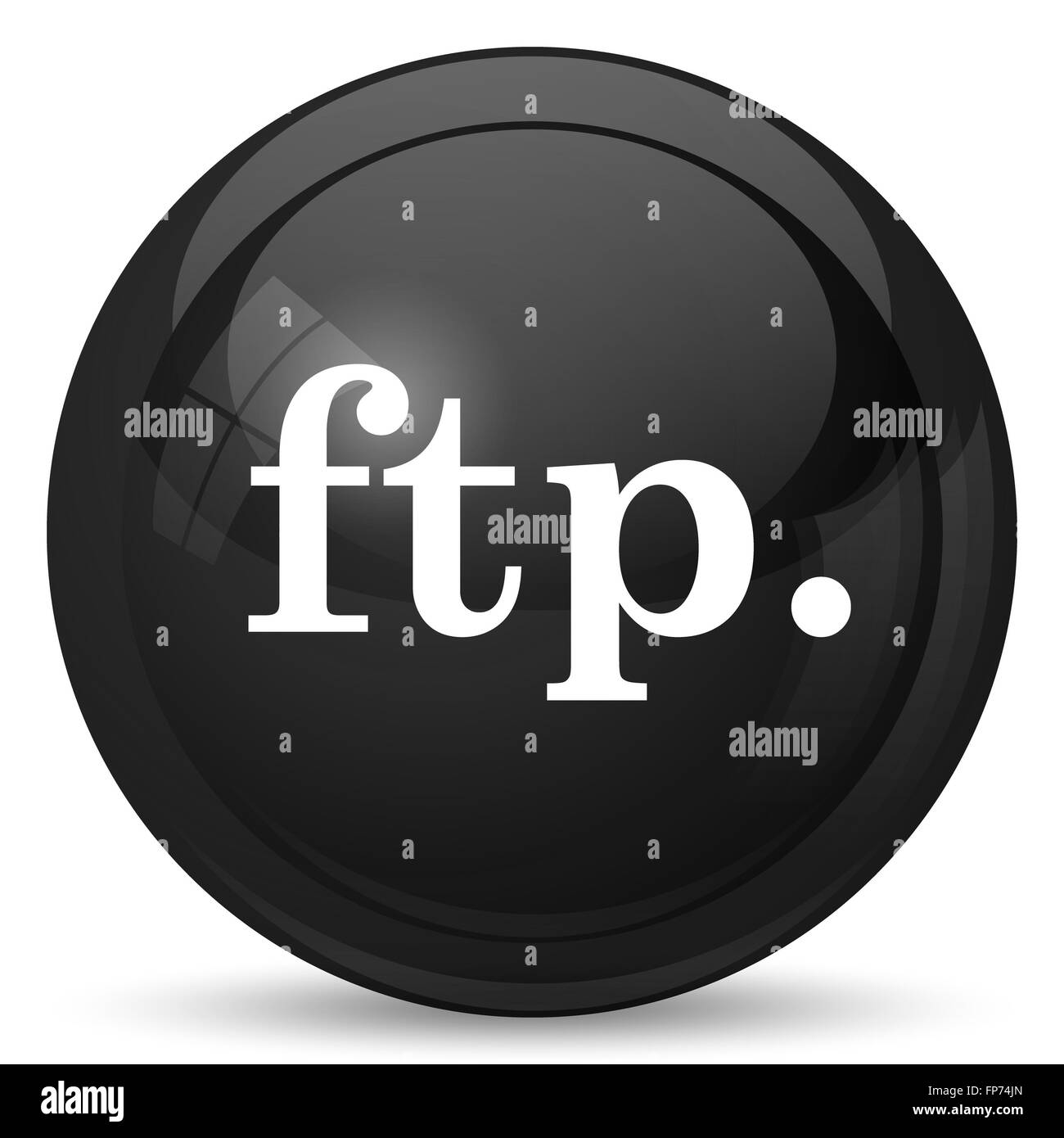 ftp. icon. Internet button on white background Stock Photo - Alamy