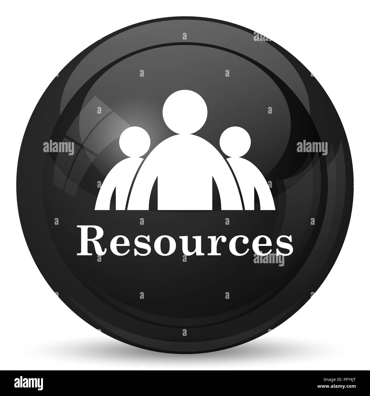Resources icon. Internet button on white background Stock Photo - Alamy