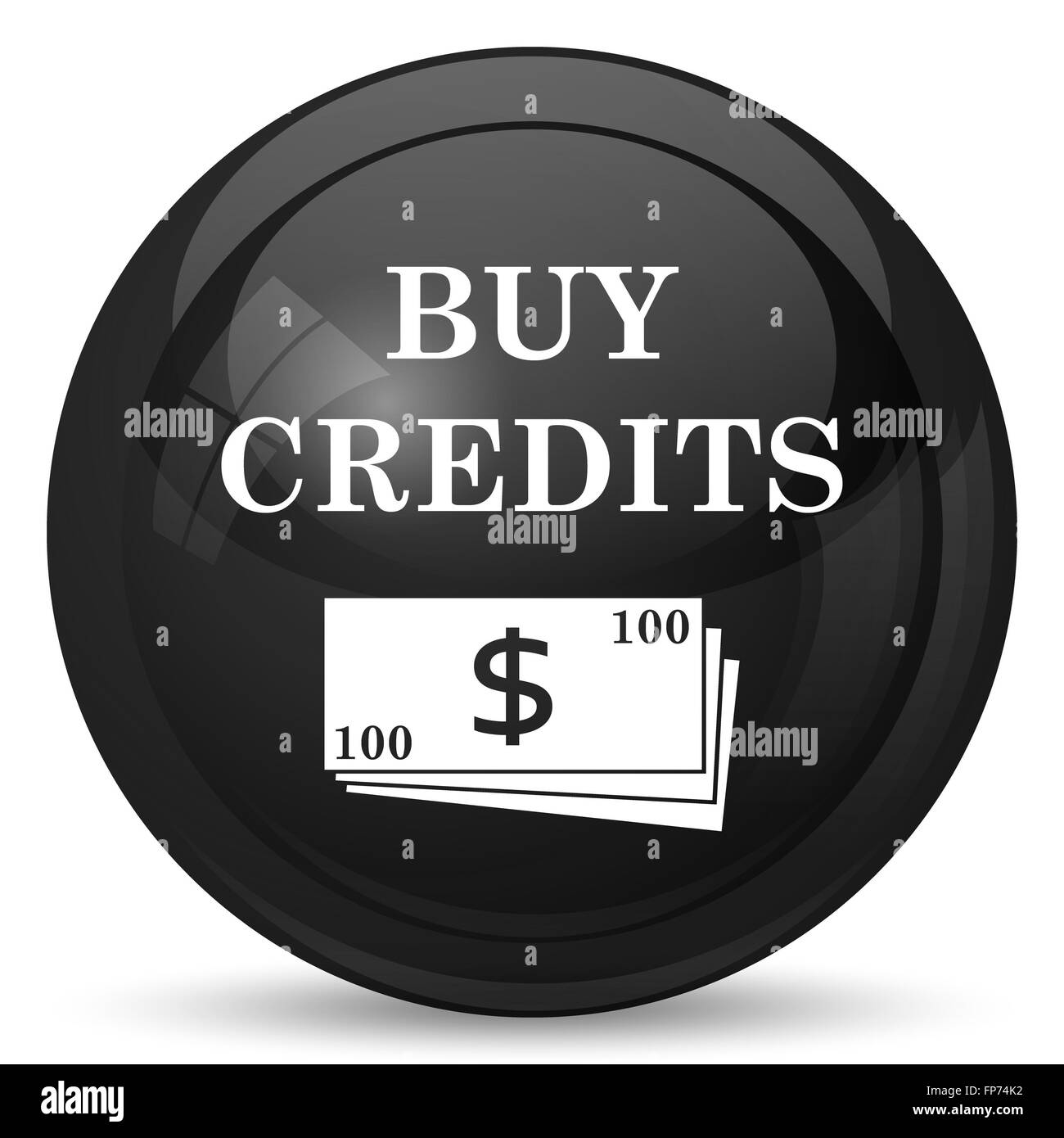Buy credits icon. Internet button on white background Stock Photo - Alamy