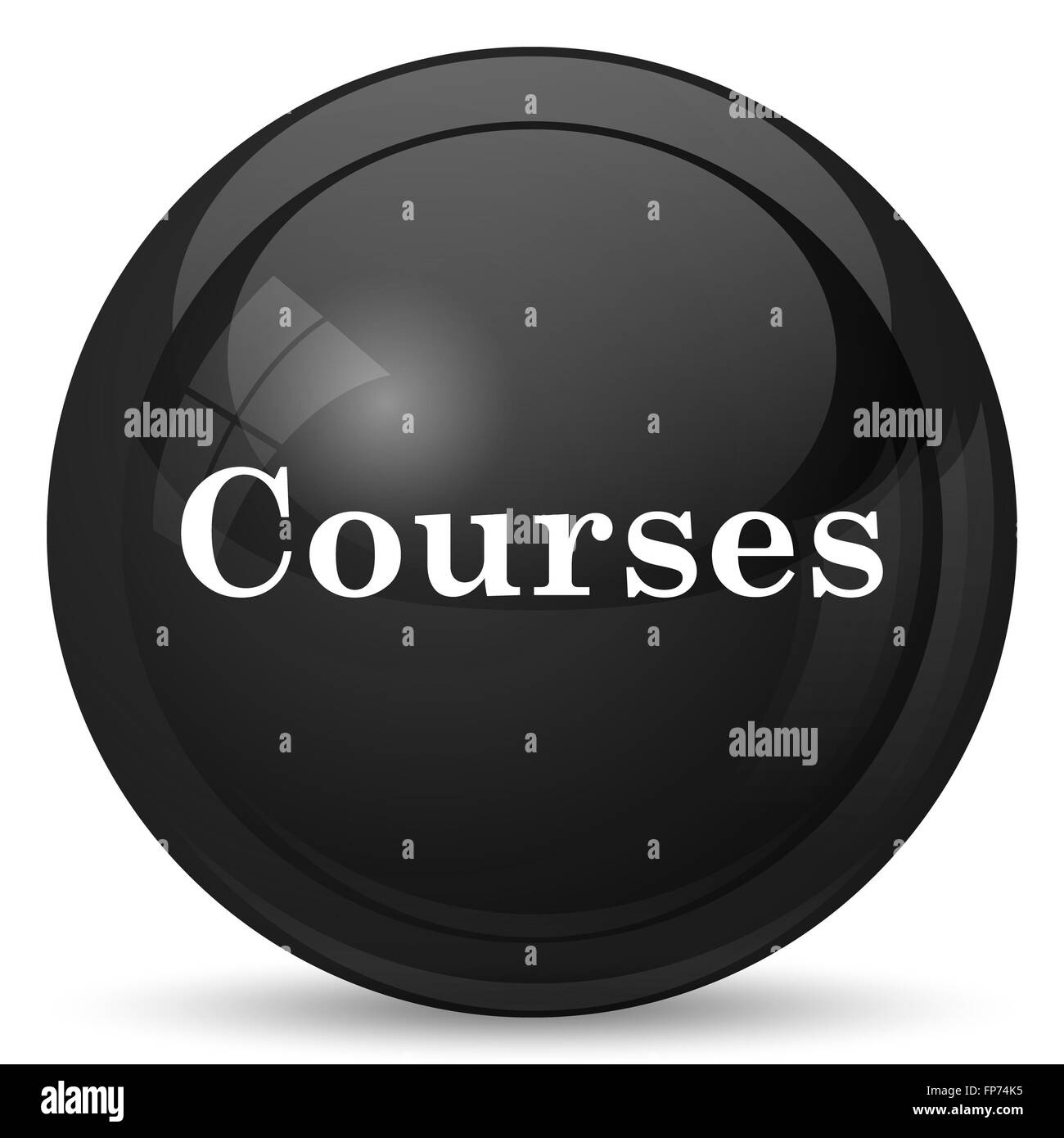 Courses icon. Internet button on white background Stock Photo - Alamy