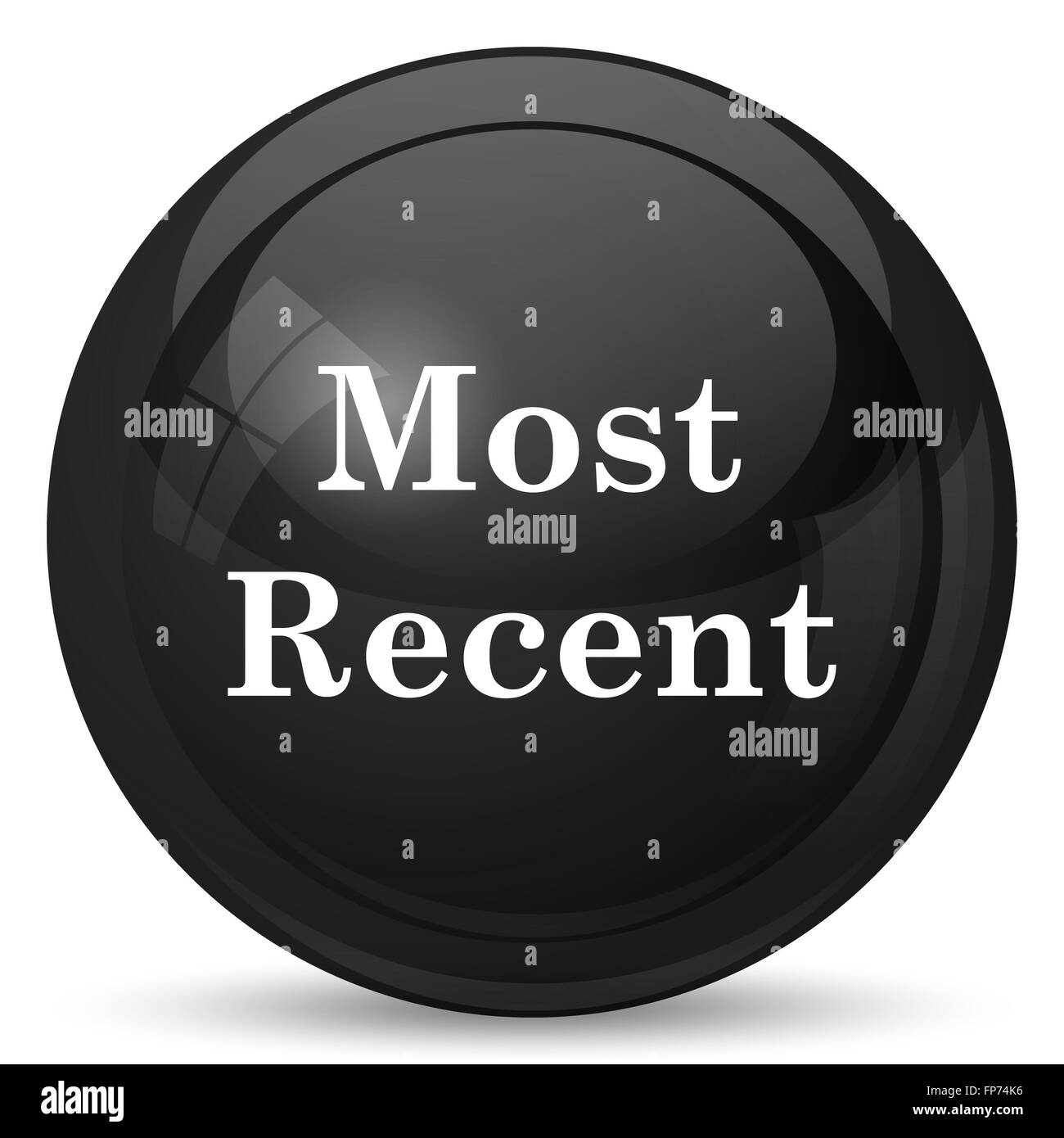 Most recent icon. Internet button on white background Stock Photo - Alamy