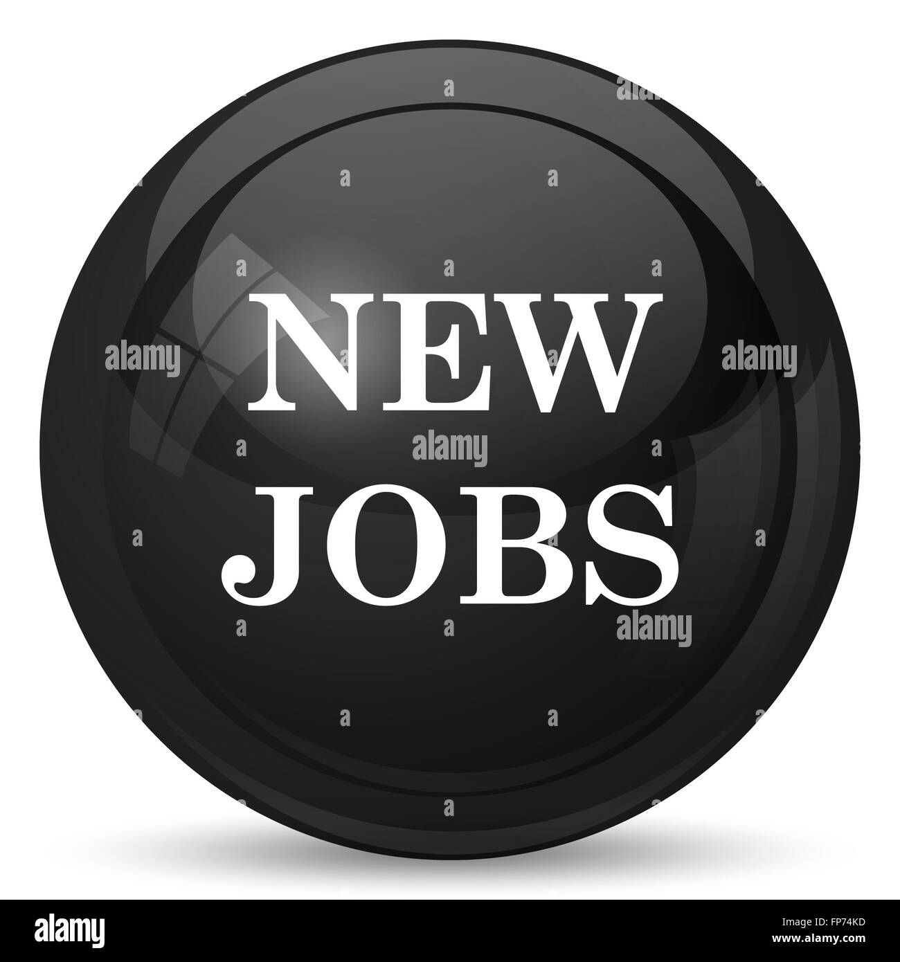 New jobs icon. Internet button on white background Stock Photo - Alamy