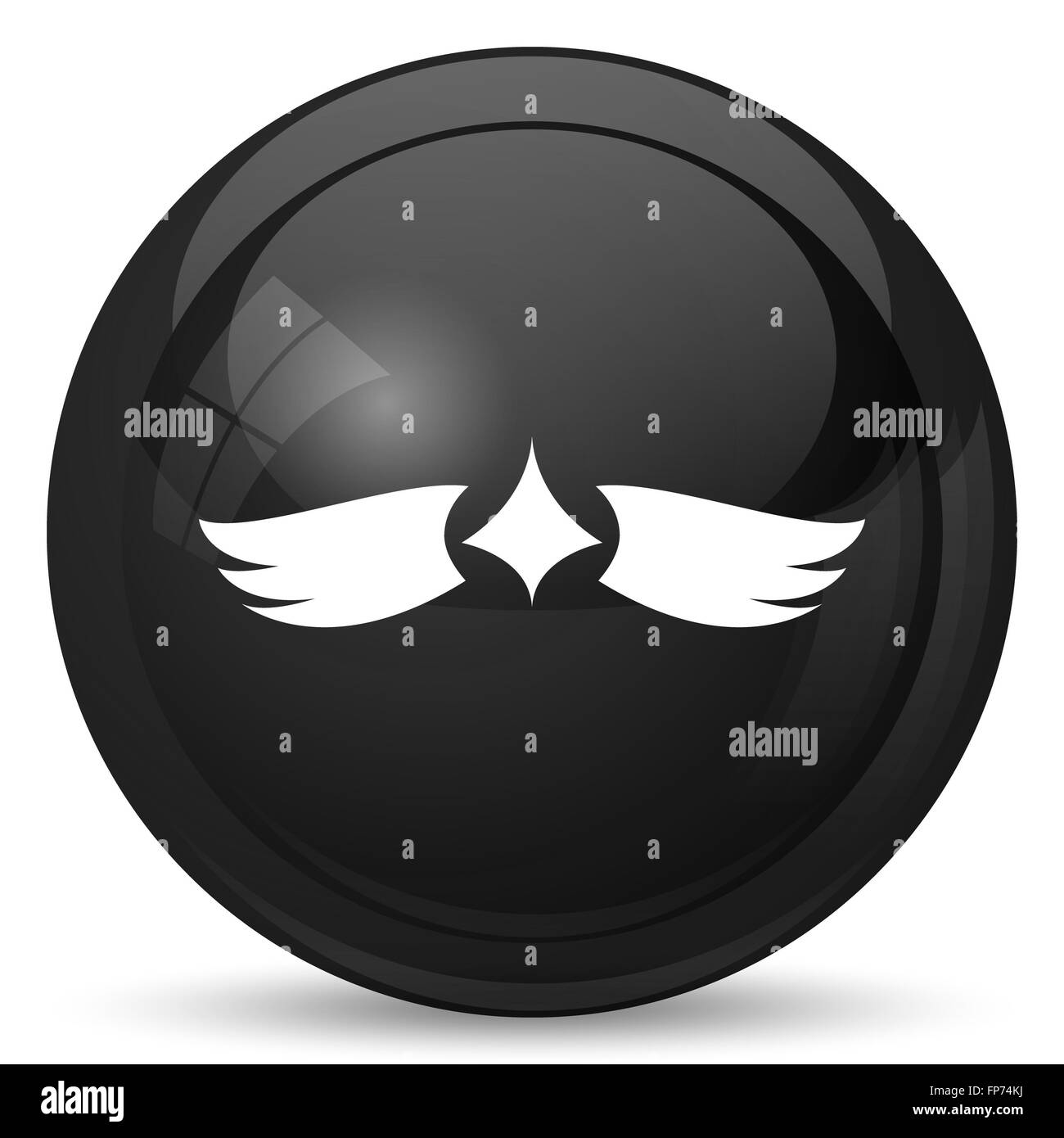Wings icon. Internet button on white background Stock Photo - Alamy