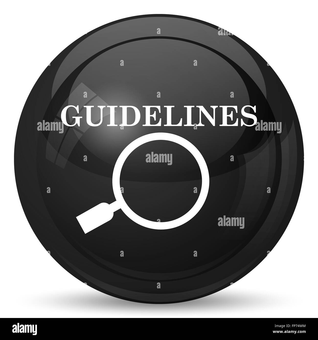 Guidelines icon. Internet button on white background Stock Photo - Alamy