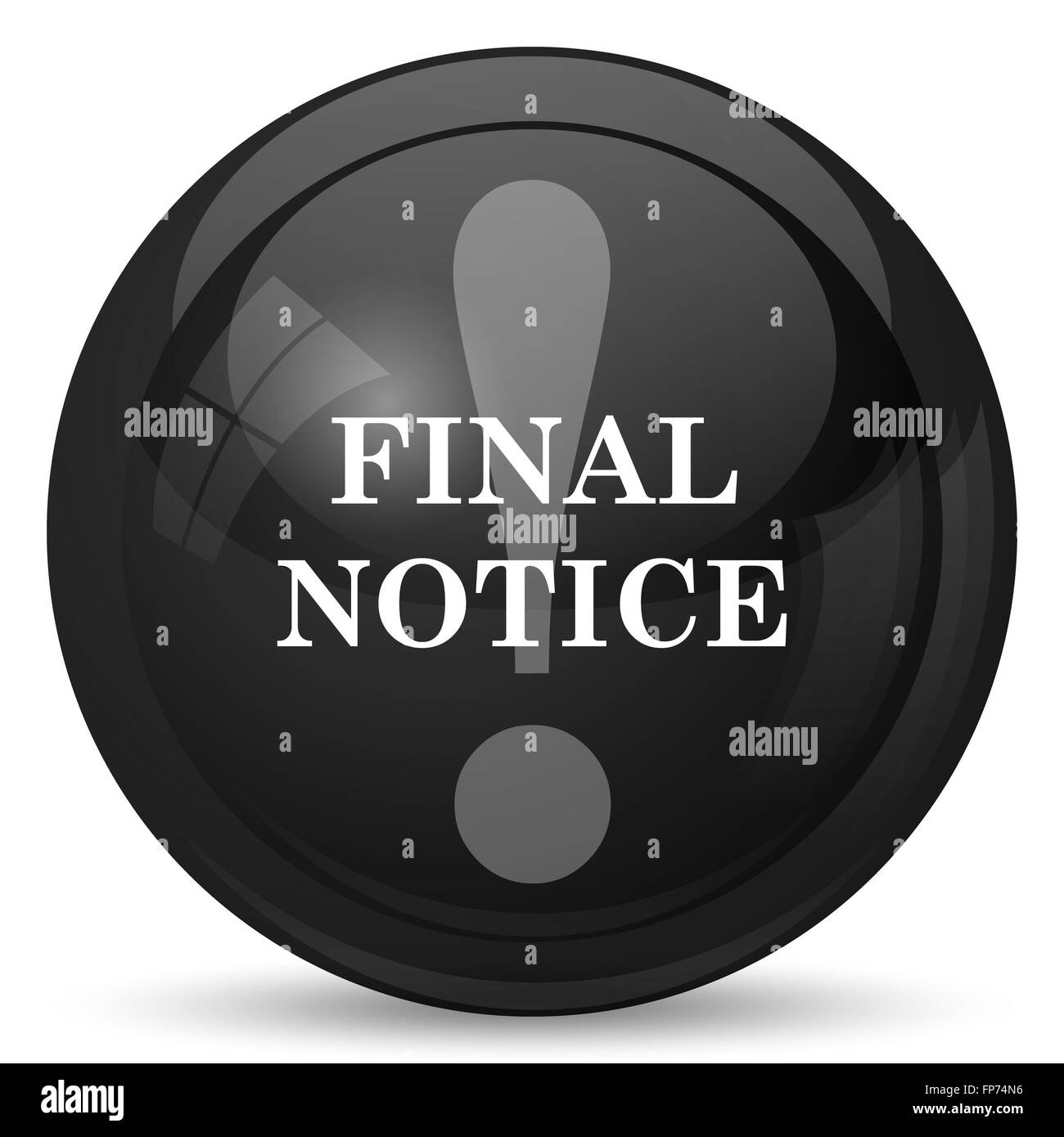 Final notice icon. Internet button on white background Stock Photo - Alamy