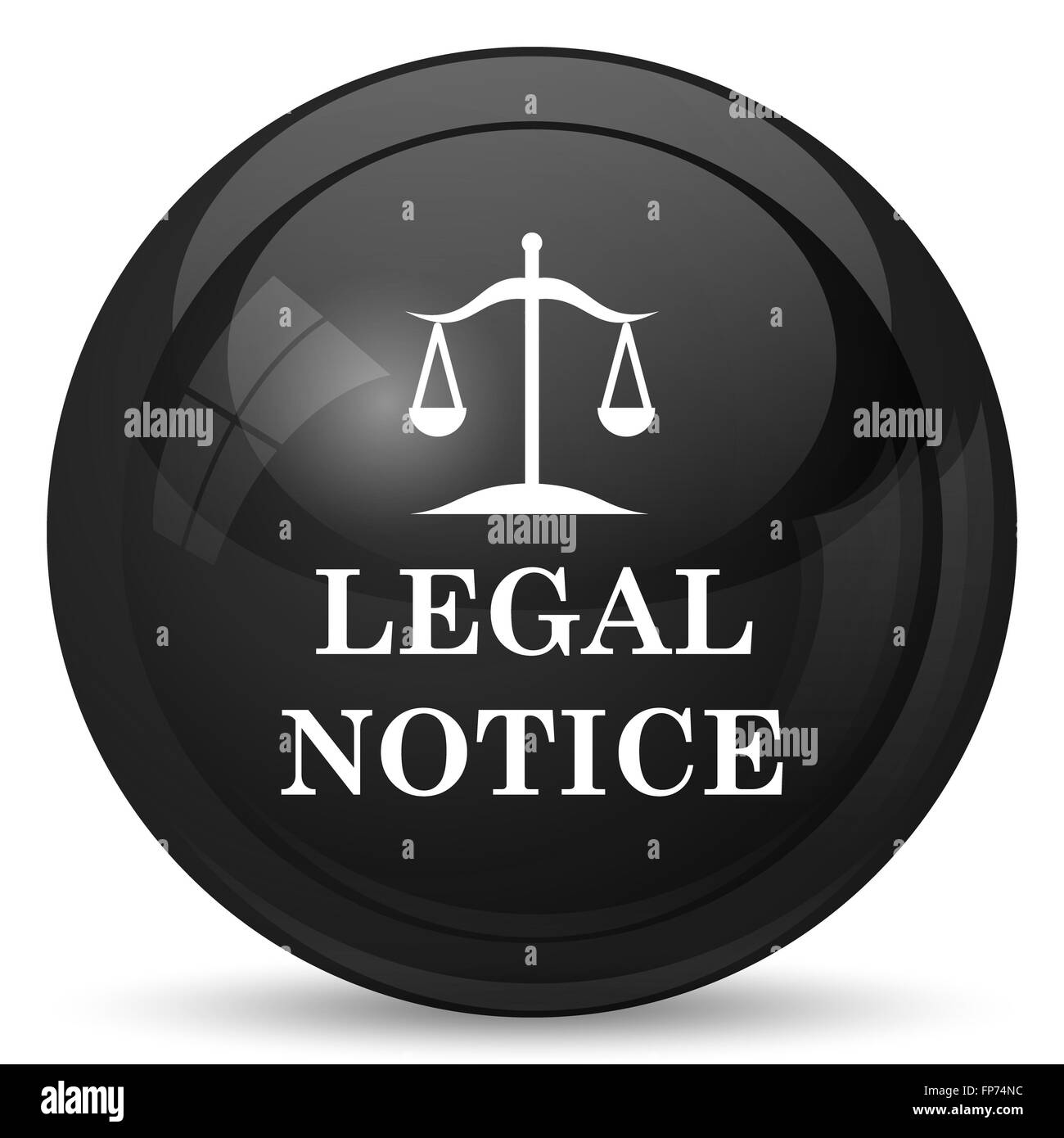 Legal notice icon. Internet button on white background Stock Photo - Alamy