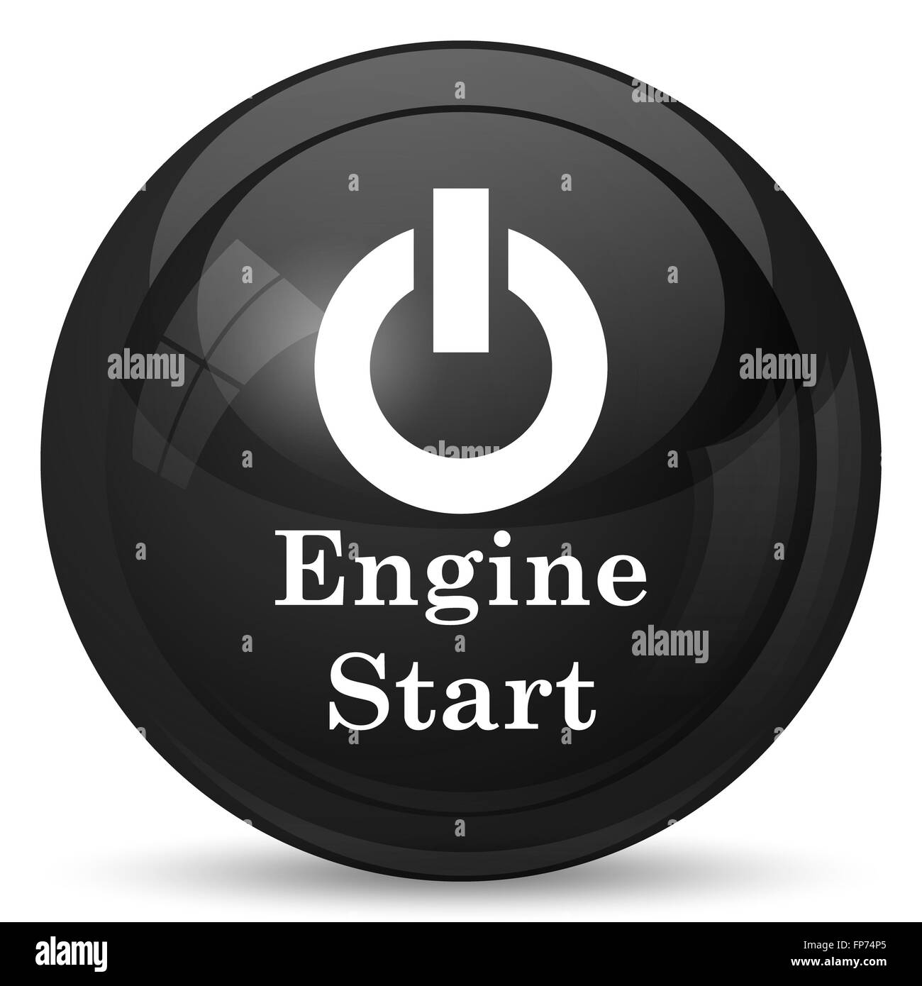 Engine start icon. Internet button on white background Stock Photo - Alamy