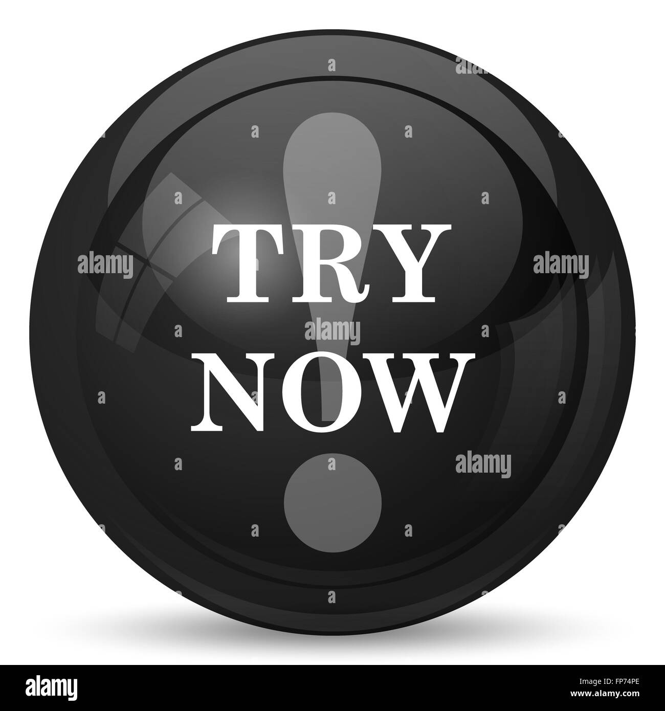 Try now icon. Internet button on white background Stock Photo - Alamy