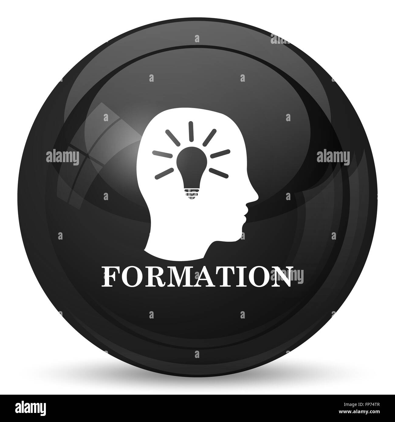 Formation icon. Internet button on white background Stock Photo - Alamy