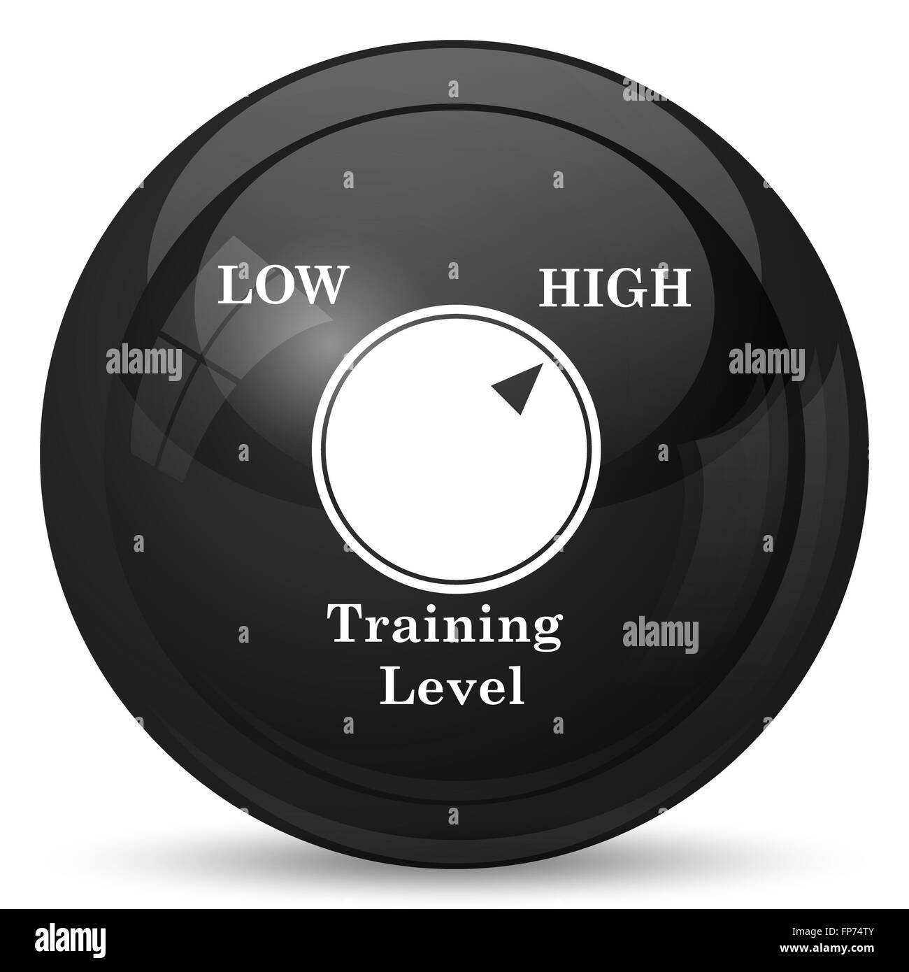Training level icon. Internet button on white background Stock Photo ...