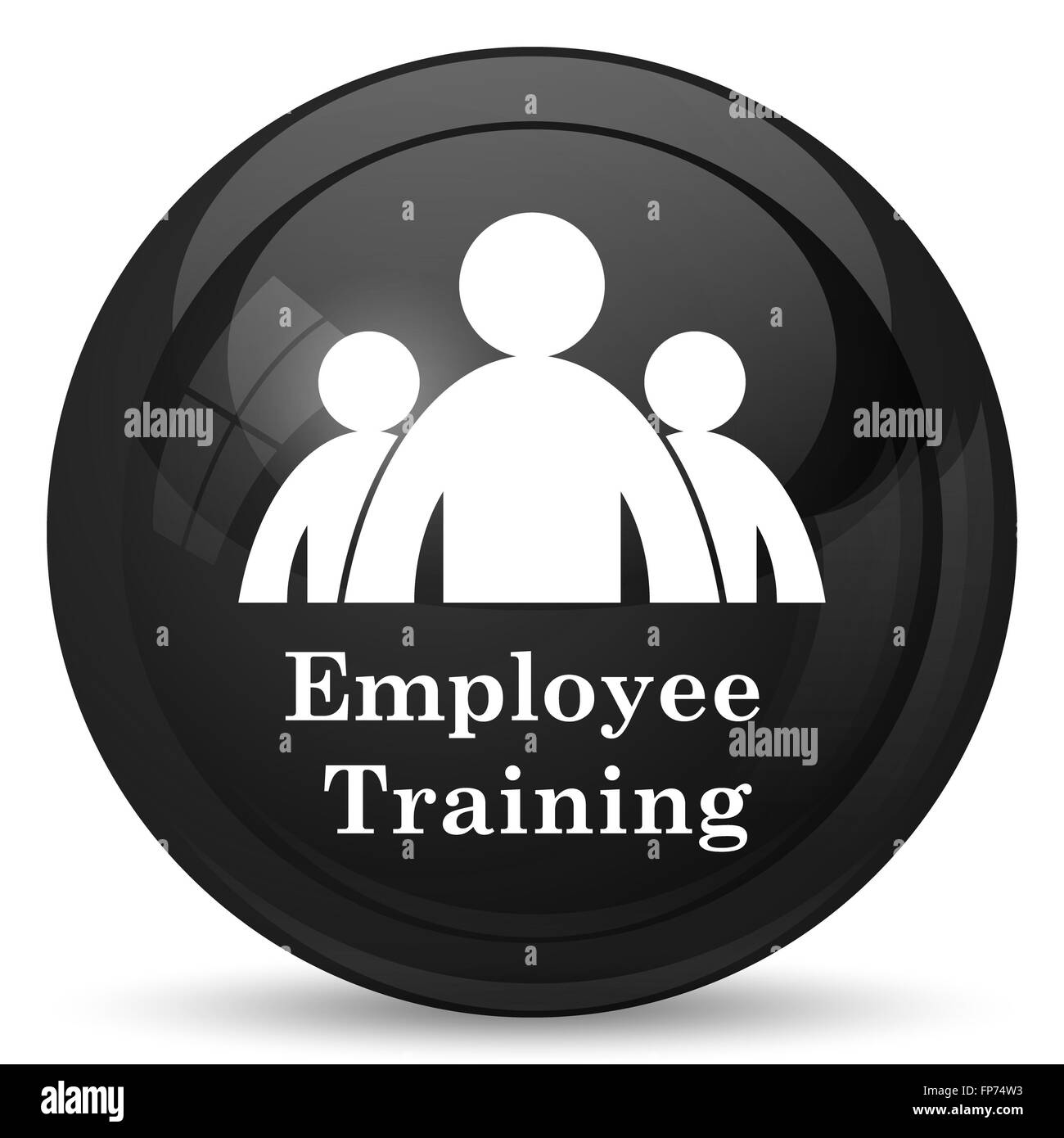Employee training icon. Internet button on white background Stock Photo ...