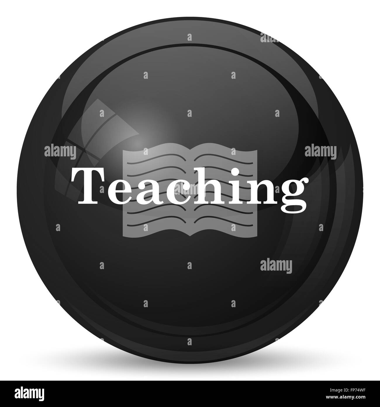 Teaching icon. Internet button on white background Stock Photo - Alamy