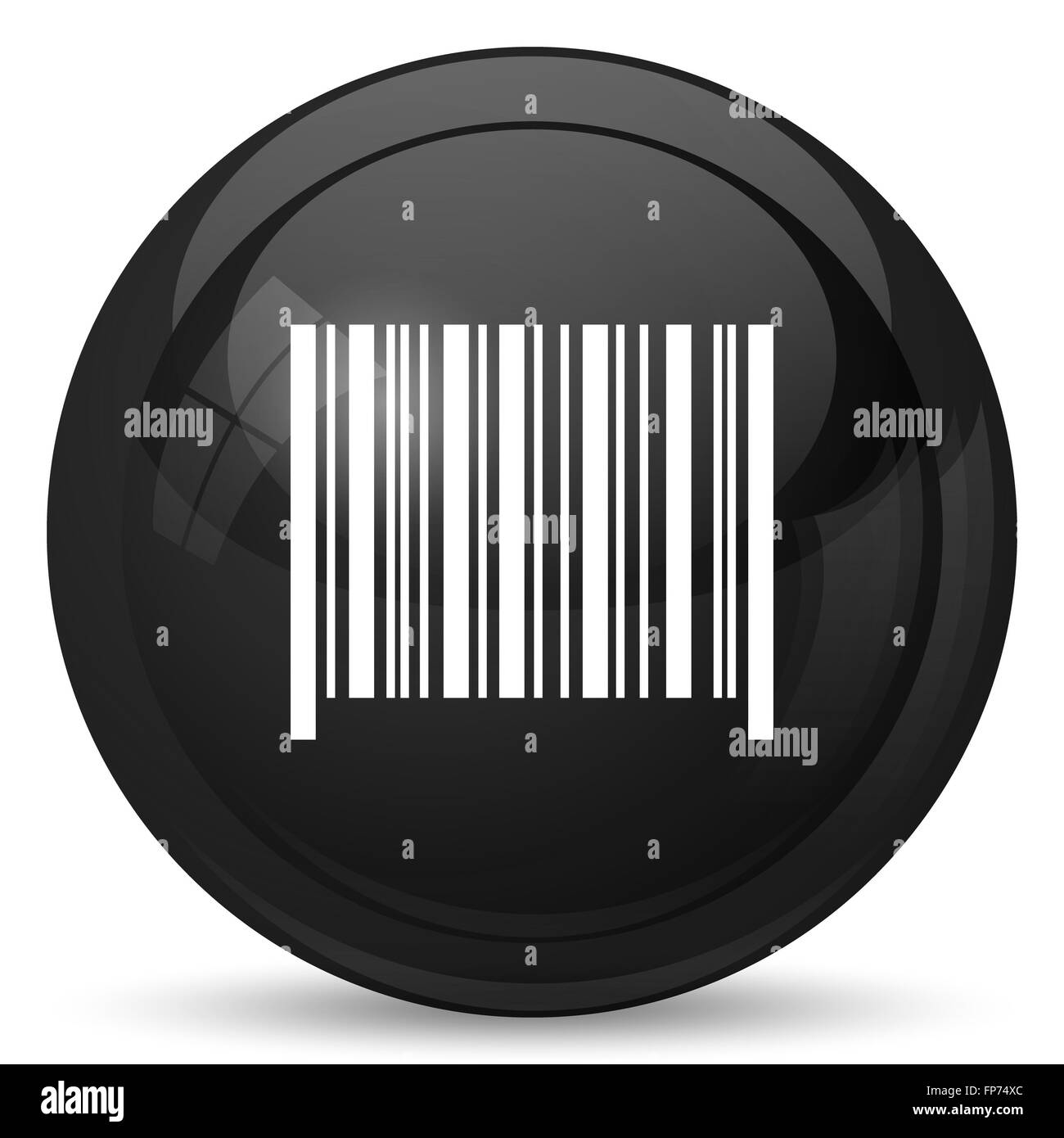 Barcode icon. Internet button on white background Stock Photo - Alamy