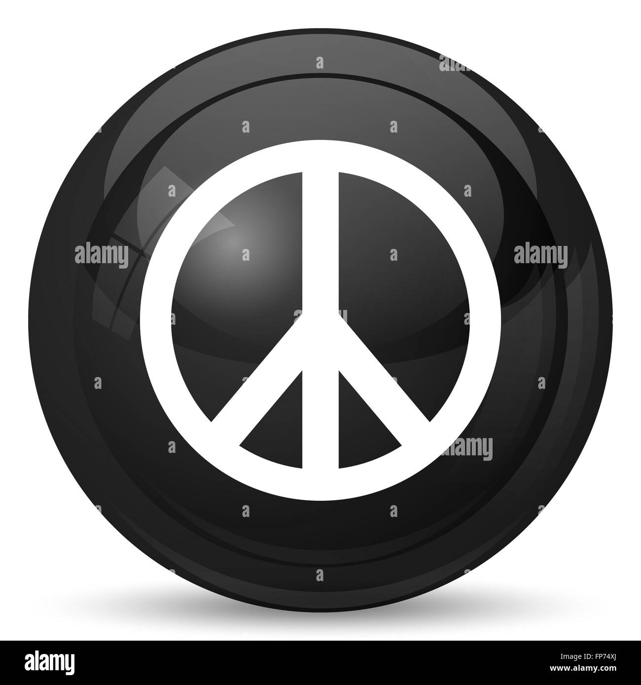 Peace icon. Internet button on white background Stock Photo - Alamy