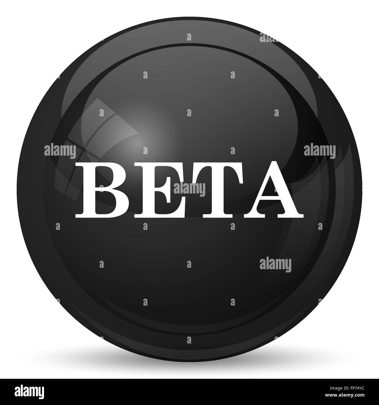 Beta icon. Internet button on white background Stock Photo - Alamy