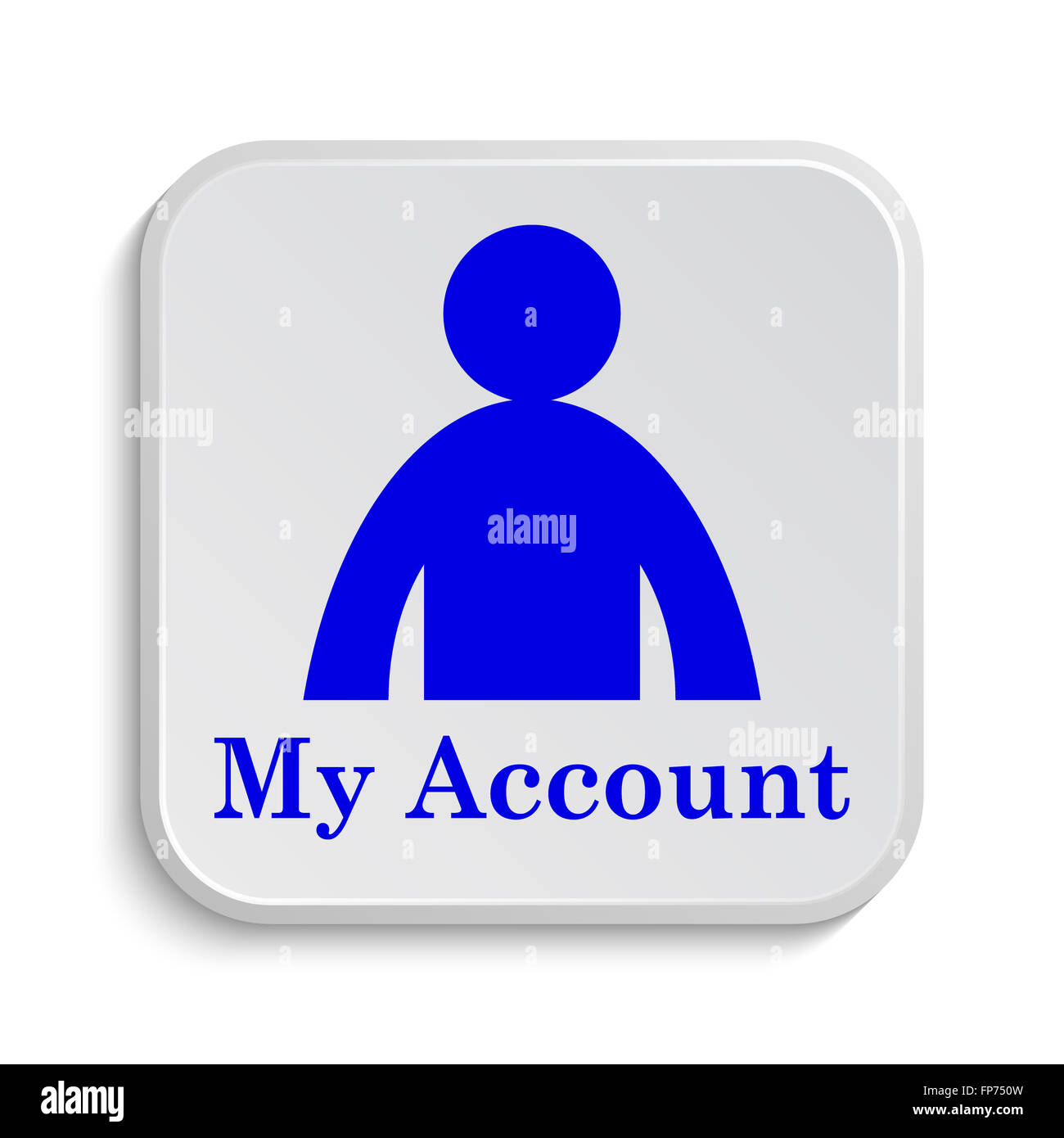 My account icon. Internet button on white background Stock Photo - Alamy