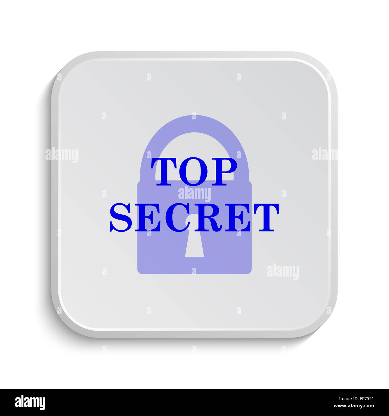 Top secret icon. Internet button on white background Stock Photo - Alamy