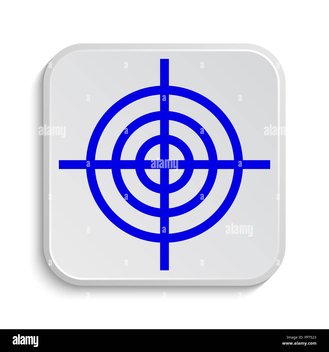 Target icon. Internet button on white background Stock Photo - Alamy