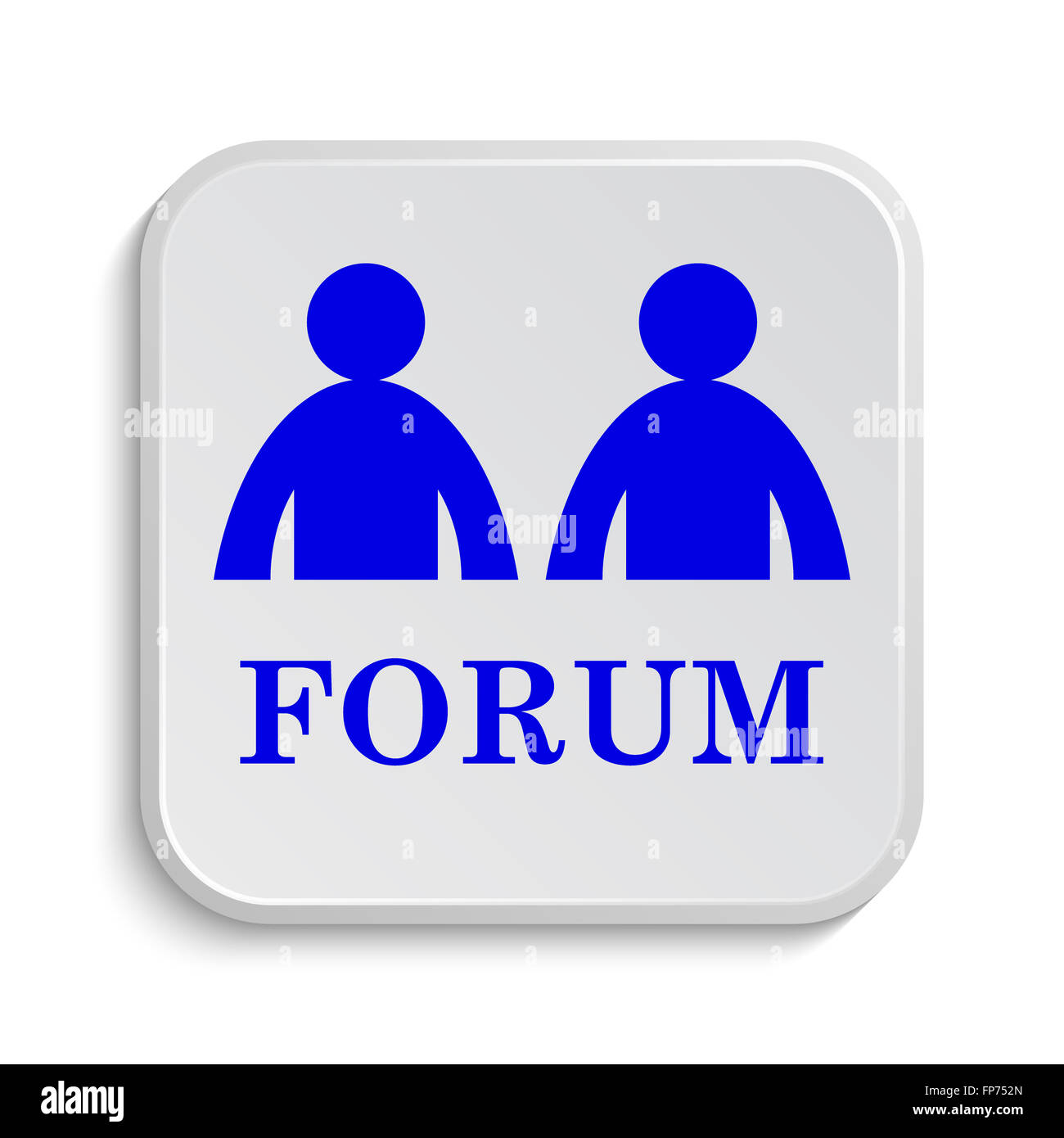 Forum icon. Internet button on white background Stock Photo - Alamy